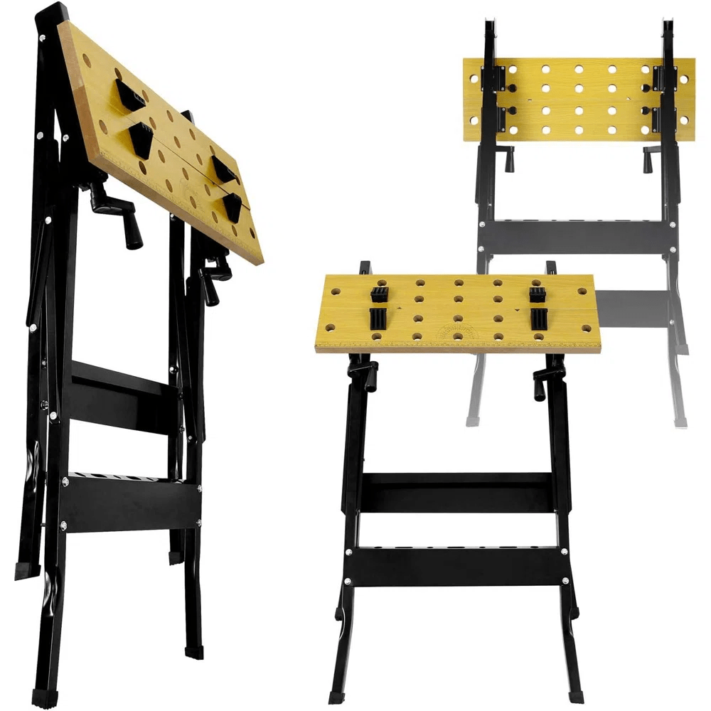 Folding Work Table Portable Workbench W/ Adjustable Height - Temu