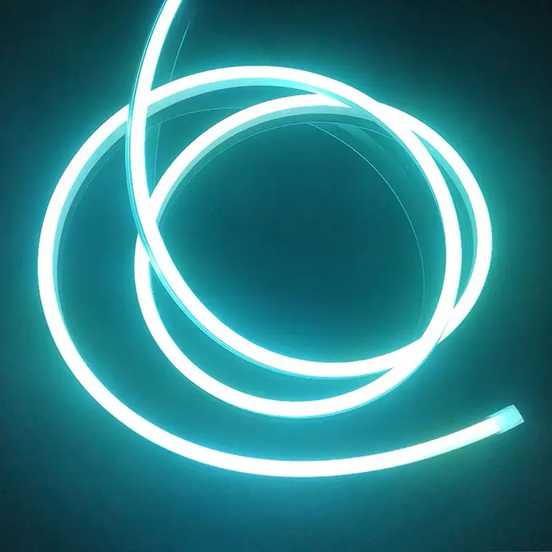 Led 네온 스트립 조명 아이스 블루 12v166ft 플렉시블 디퓨저 절단 가능 및 구부릴 수 있는 실리 Temu