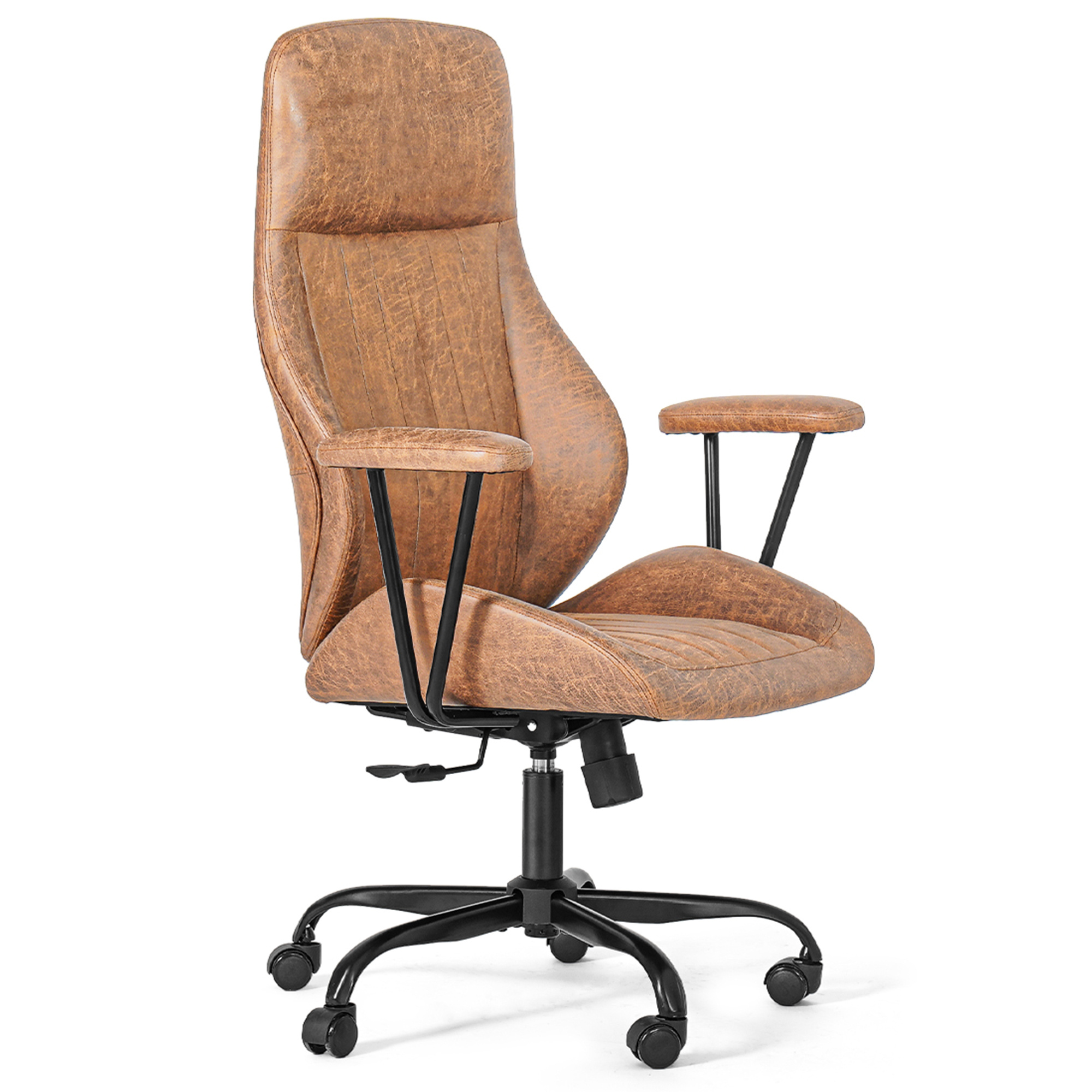 High Back Executive Office Chair Padded Headrest Rocking - Temu