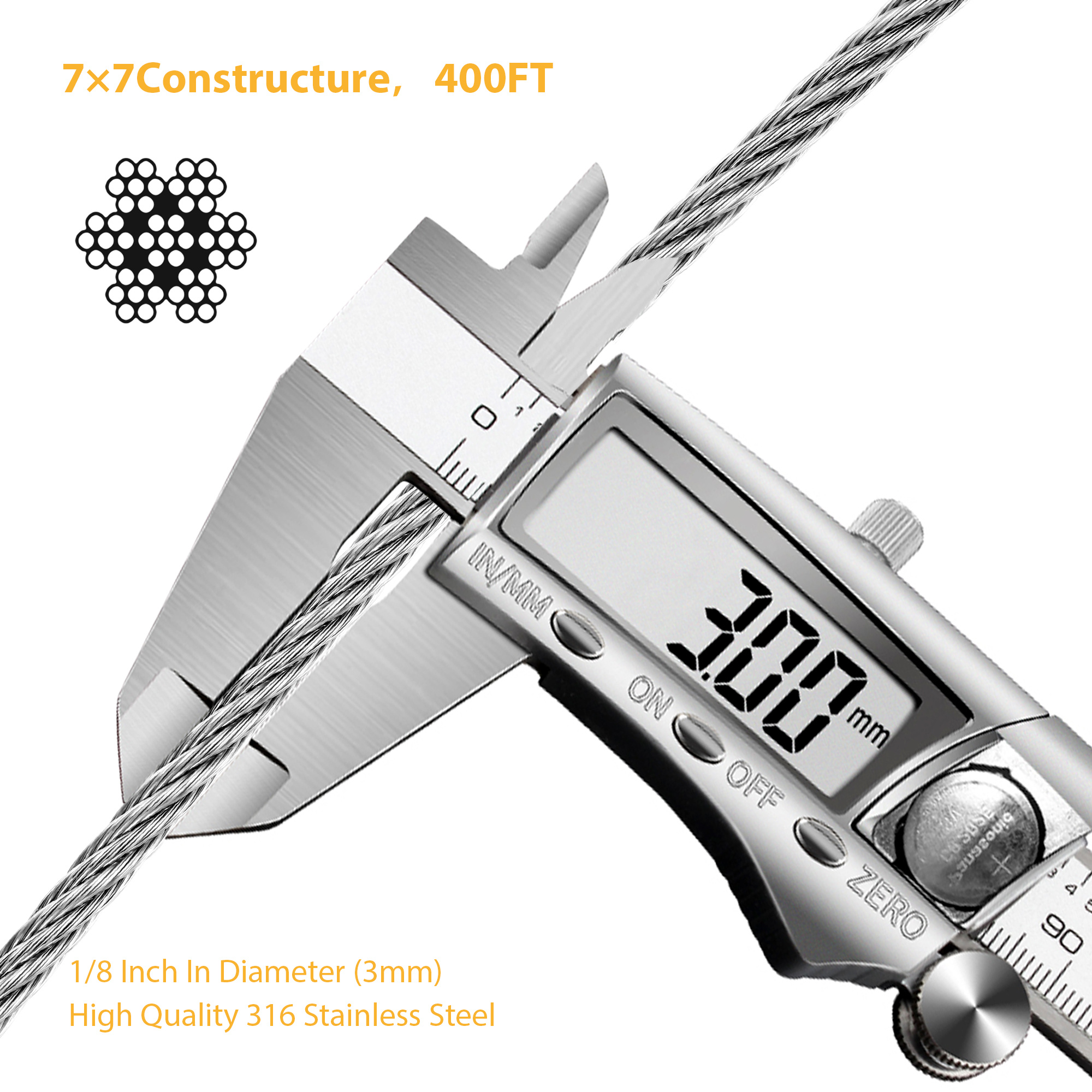 Wire Rope Stainless Steel Cable Wire Rope T316 Cable Wire - Temu
