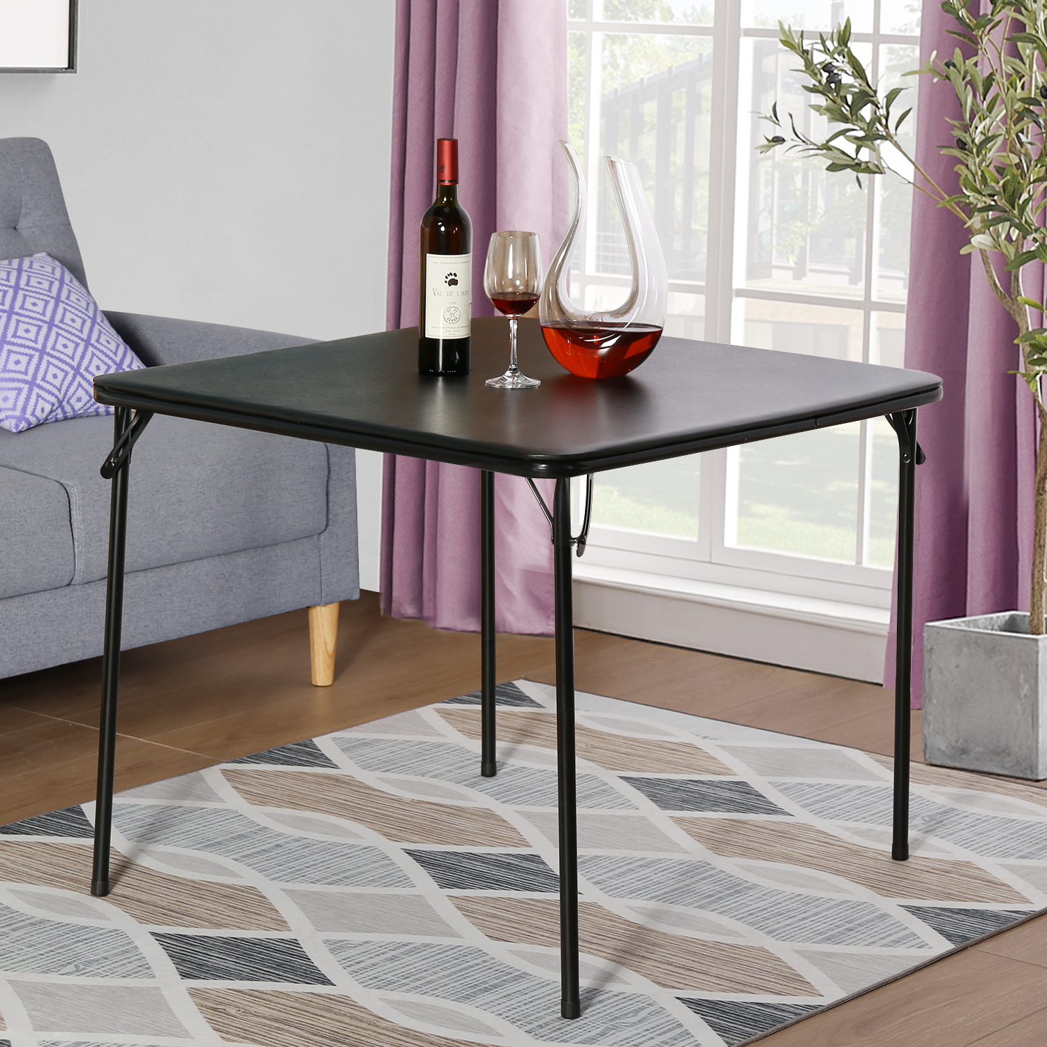 Square card table and chairs store