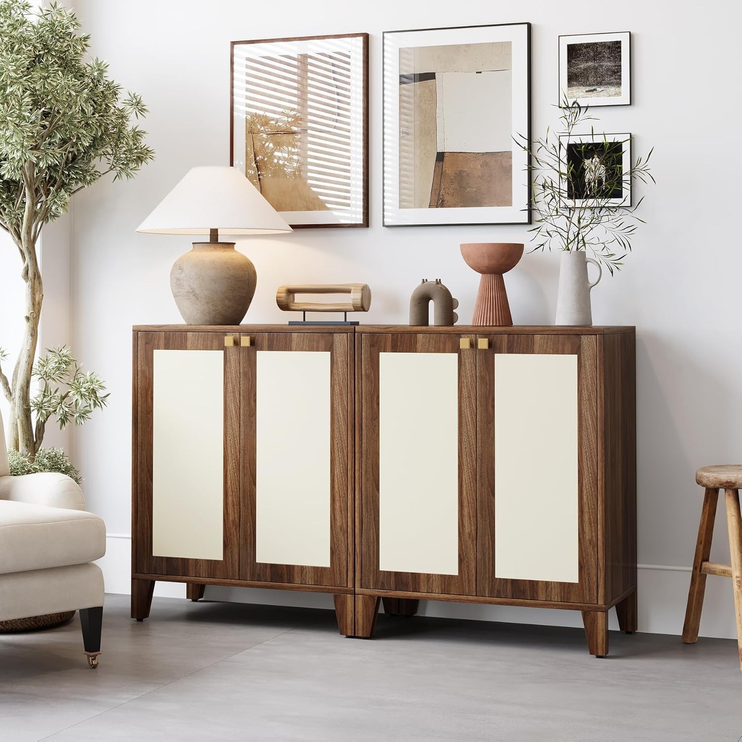 Buffet Cabinet Storage century Wood Sideboard - Temu