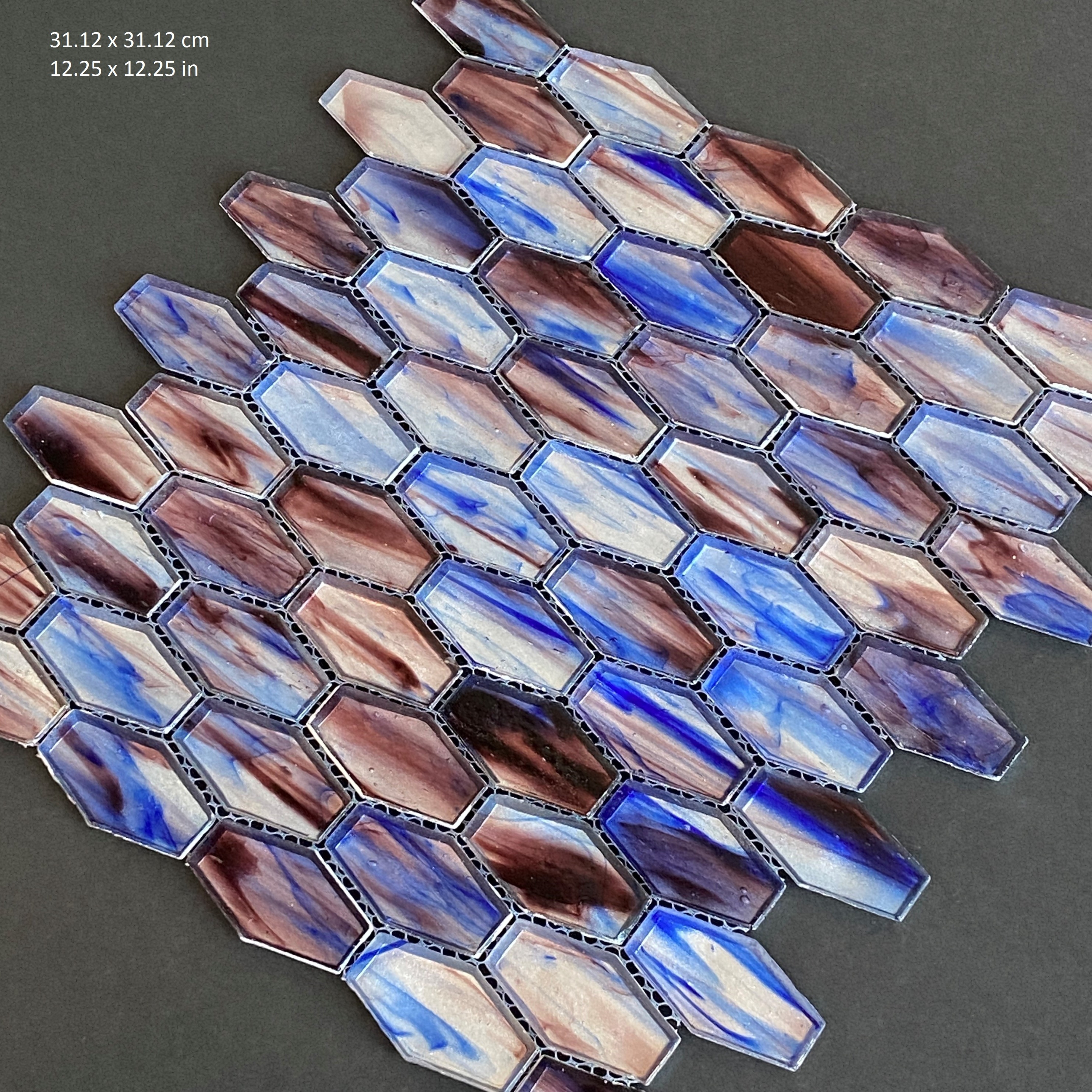 Iridescent 1 Long Hexagon Glass Mosaic Tile / Floor Tile / - Temu