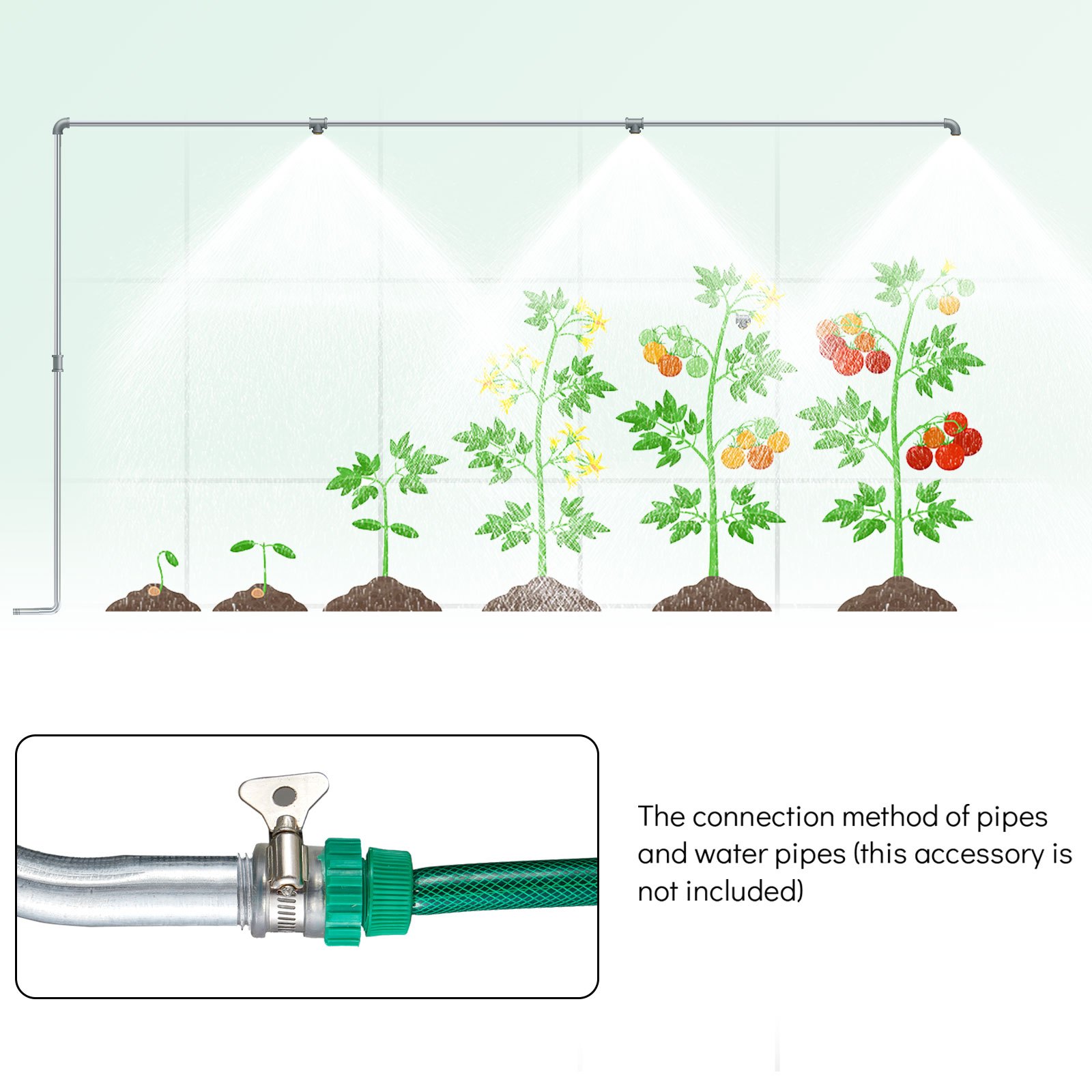 Outdoor Walk in Greenhouse Watering System Swing - Temu