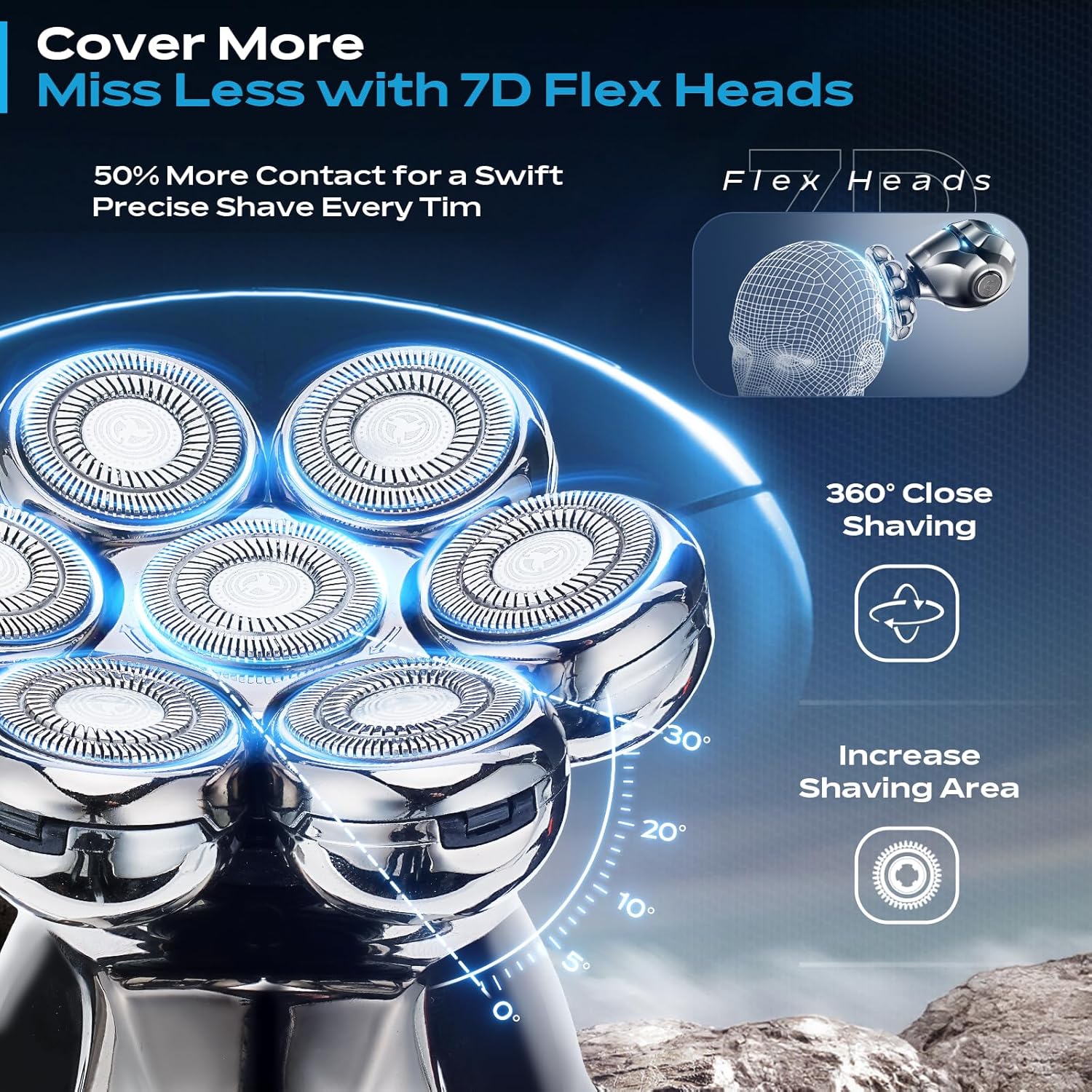 Head Shaver 1 Men's Electric Head Shaver Digital Display - Temu