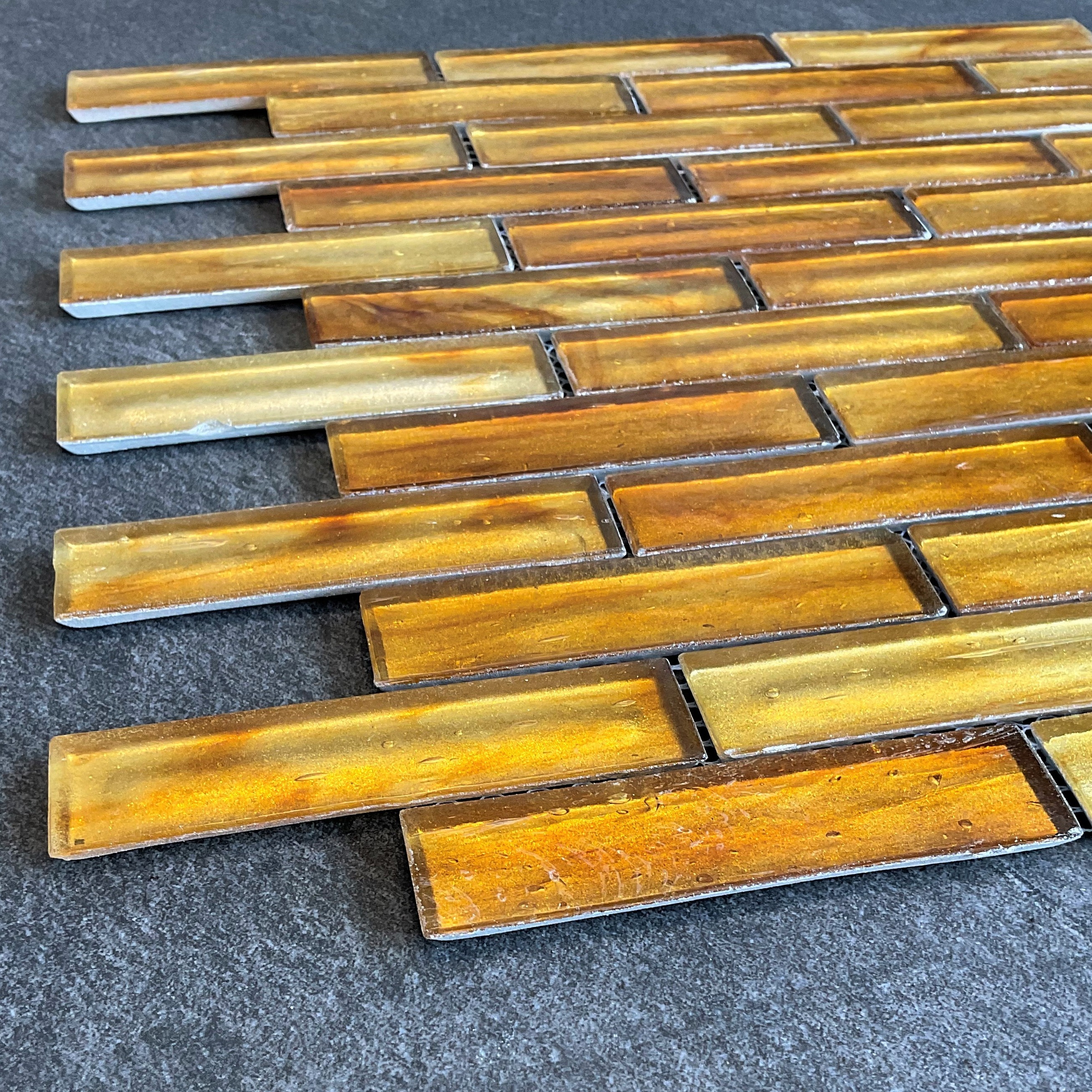 Iridescent Brick Glass Mosaic Tile / Floor Tile / Wall - Temu