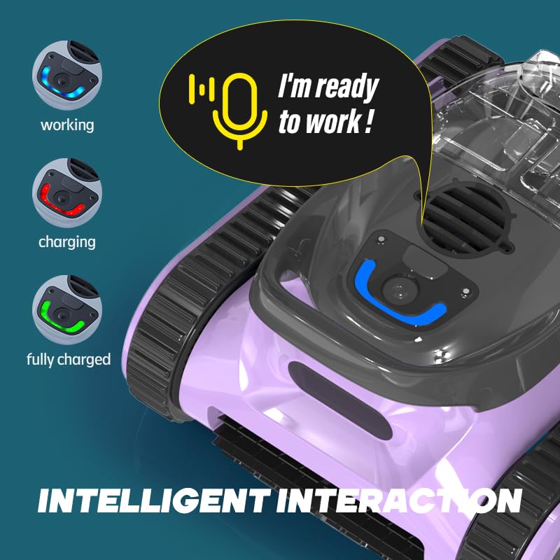 (purple) Crab Cordless Robotic Pool Cleaner Tools - Temu