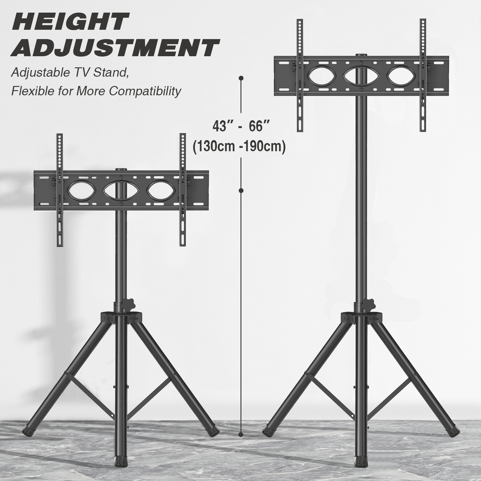 Tripod Tv Stand, Portable Tv Stand Mount For 37-80 Inch Led Lcd Oled ...