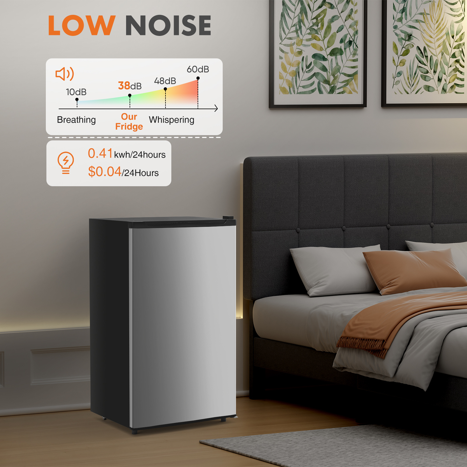 2.9 Cu.ft Mini Fridge Freezer Single Door Small Refrigerator - Temu