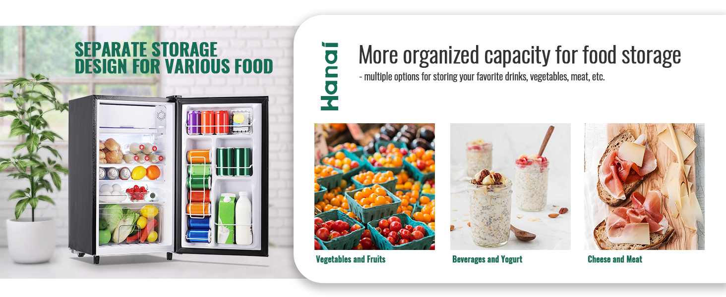 Mini Fridge Freezer 3.2 Cu.ft Single Door Small Refrigerator - Temu