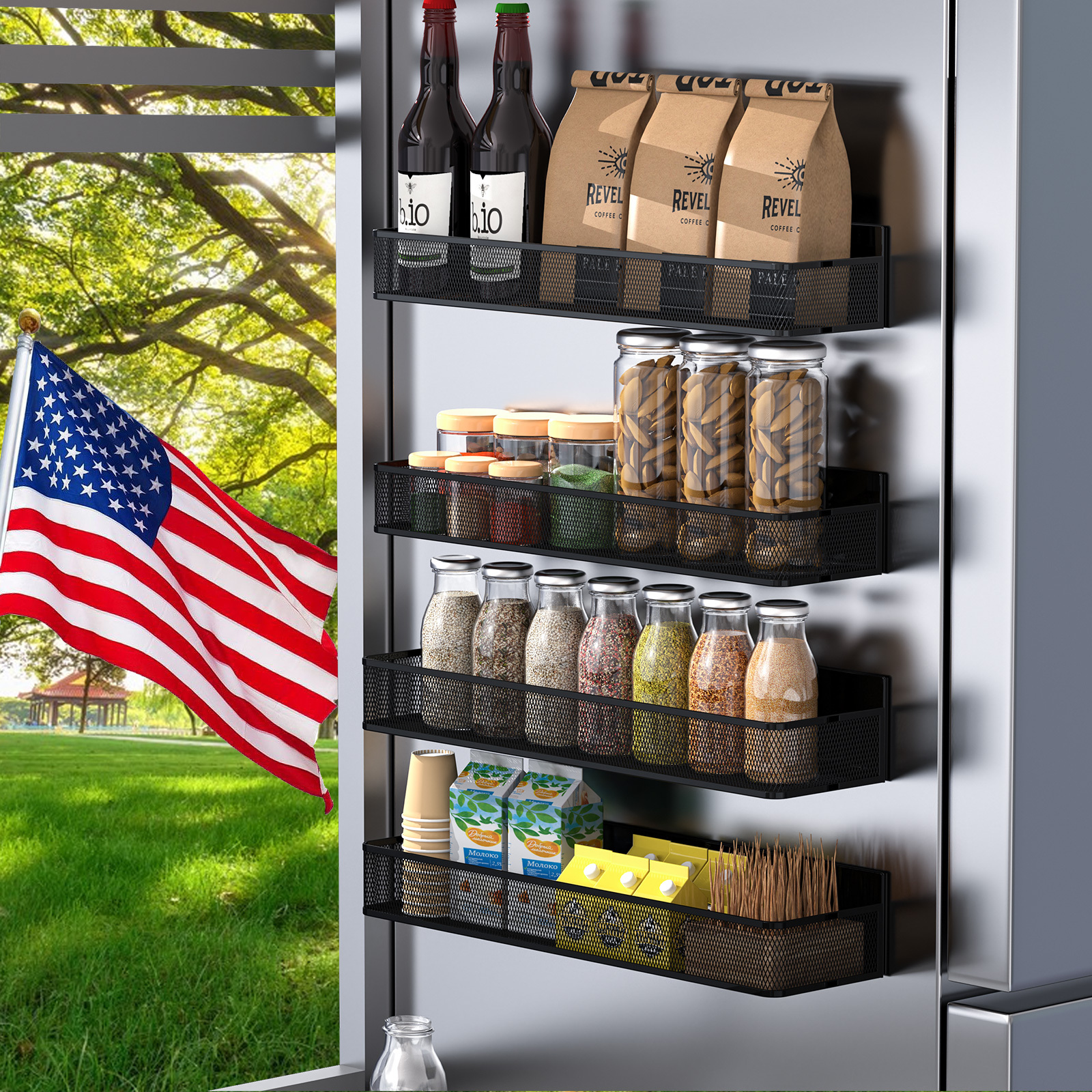 Magnetic Spice Rack Refrigerator Super Strong Magnetic Temu