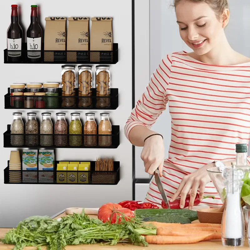 Magnetic Spice Rack Refrigerator Super Strong Magnetic Temu