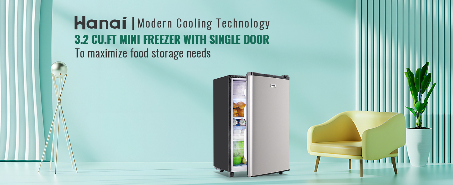 Mini Fridge Freezer 3.2 Cu.ft Single Door Small Refrigerator - Temu