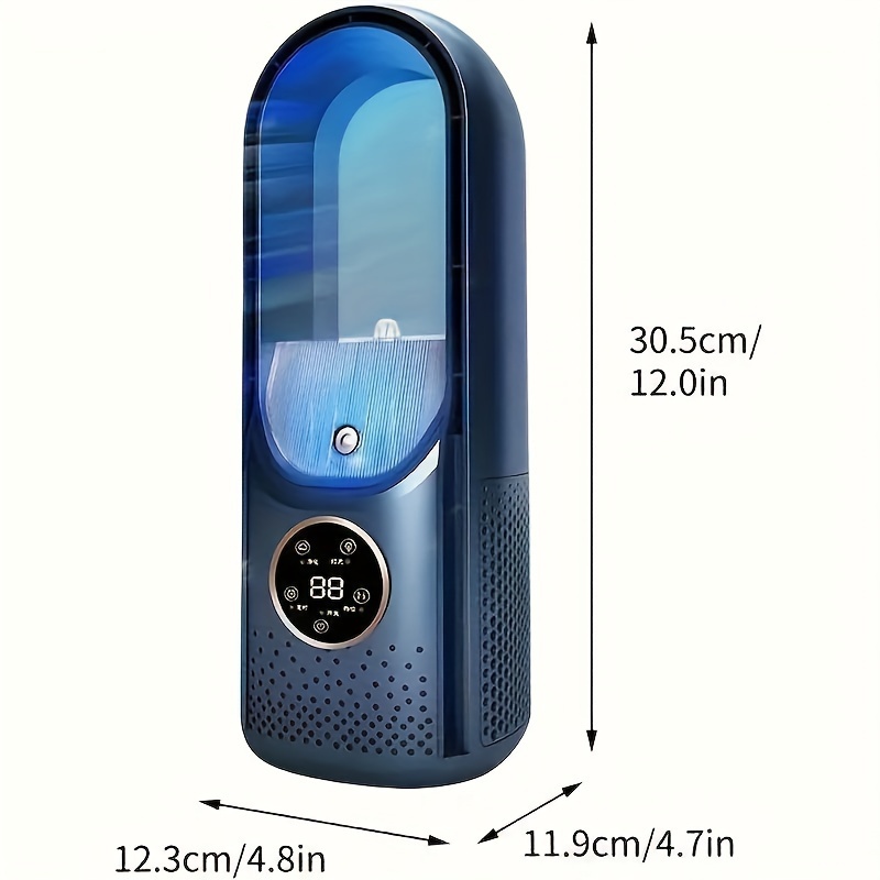 portable bladeless air conditioner fan night light 6 speed - Temu
