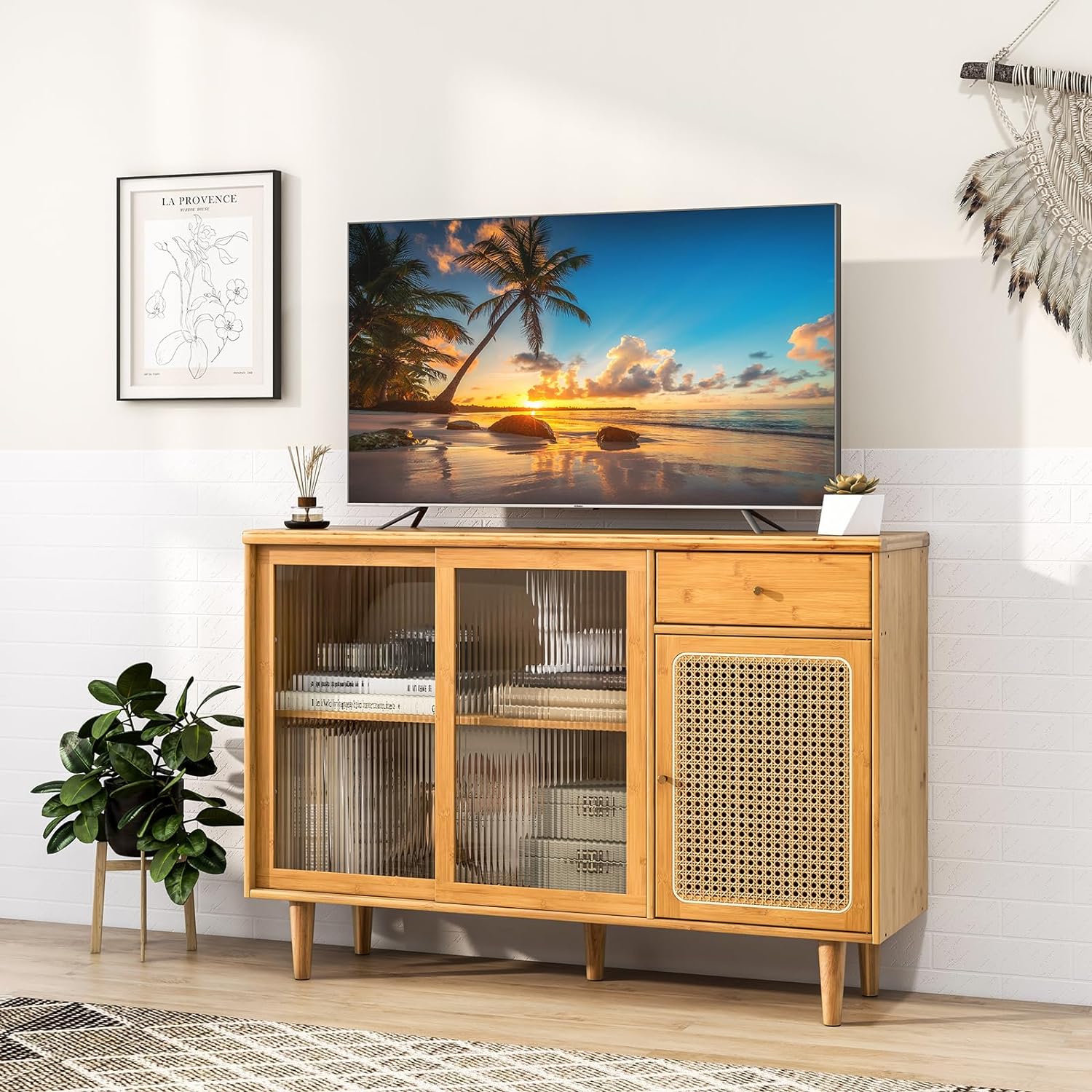 Costway Buffet Cabinet Sideboard Tempered - Temu
