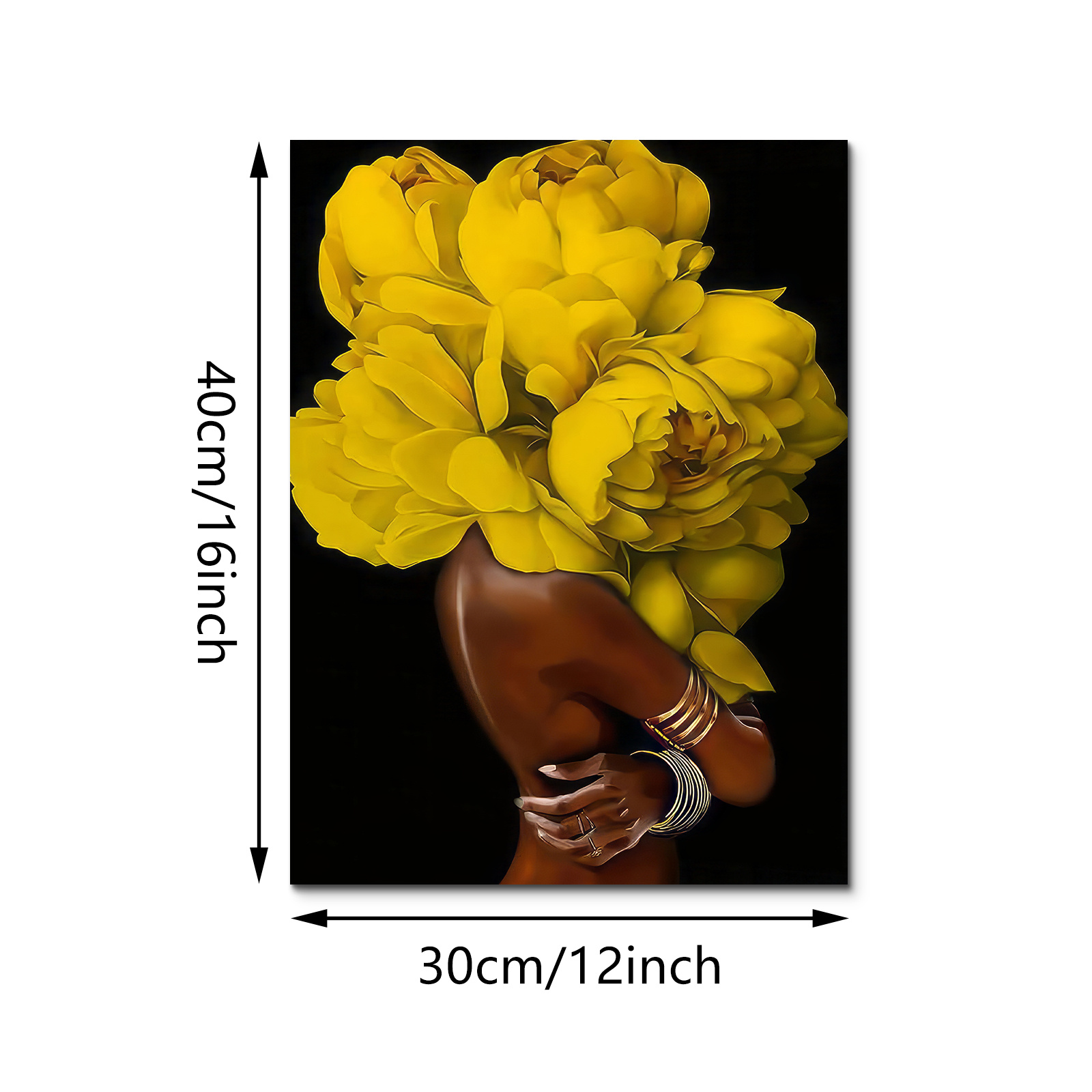 African American Wall Art Yellow Flower Head - Temu