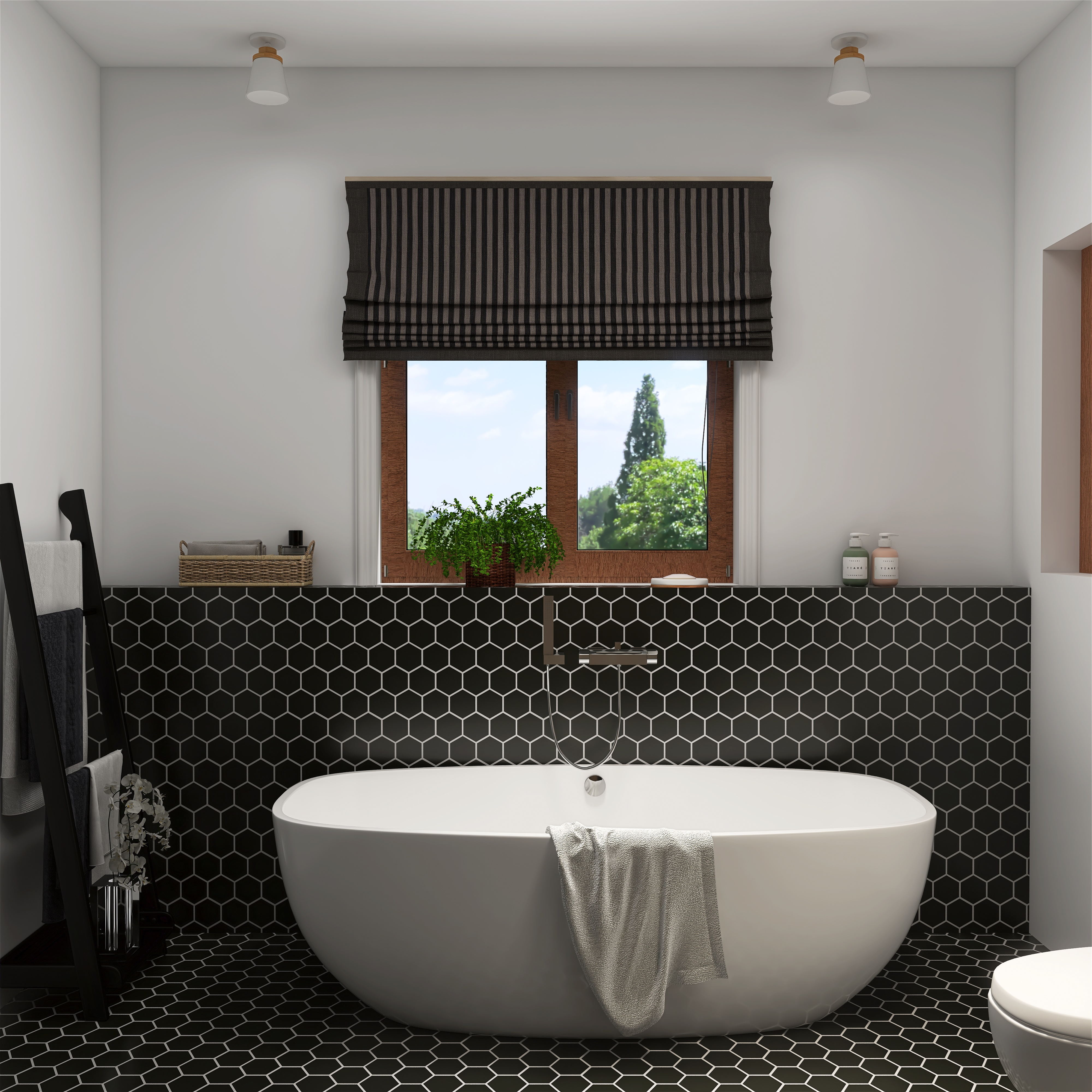 Porcelain Honeycomb Mosaic Tile / Floor Tile / Wall Tile / - Temu