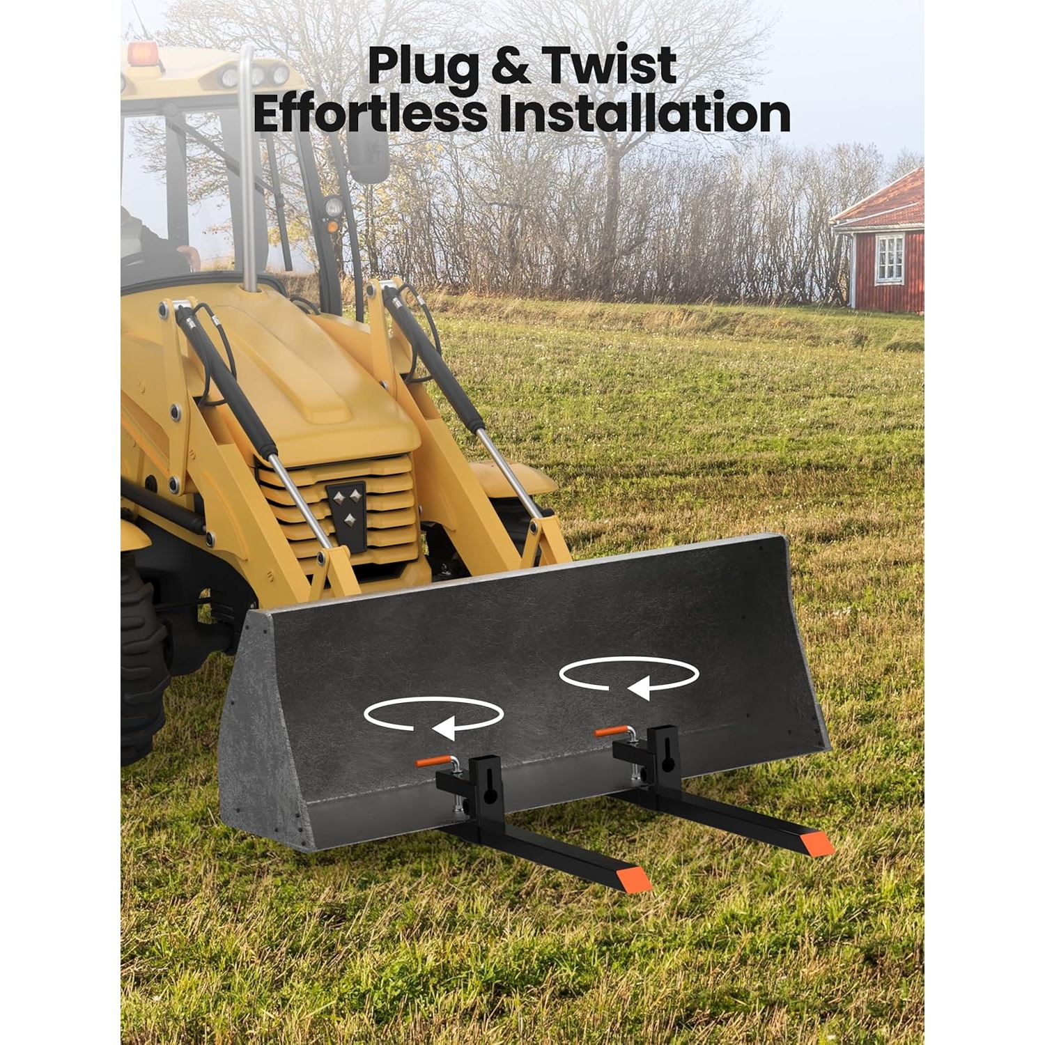 4000 Lbs] Heavy Duty Clamp Pallet Forks Tractor Bucket - Temu