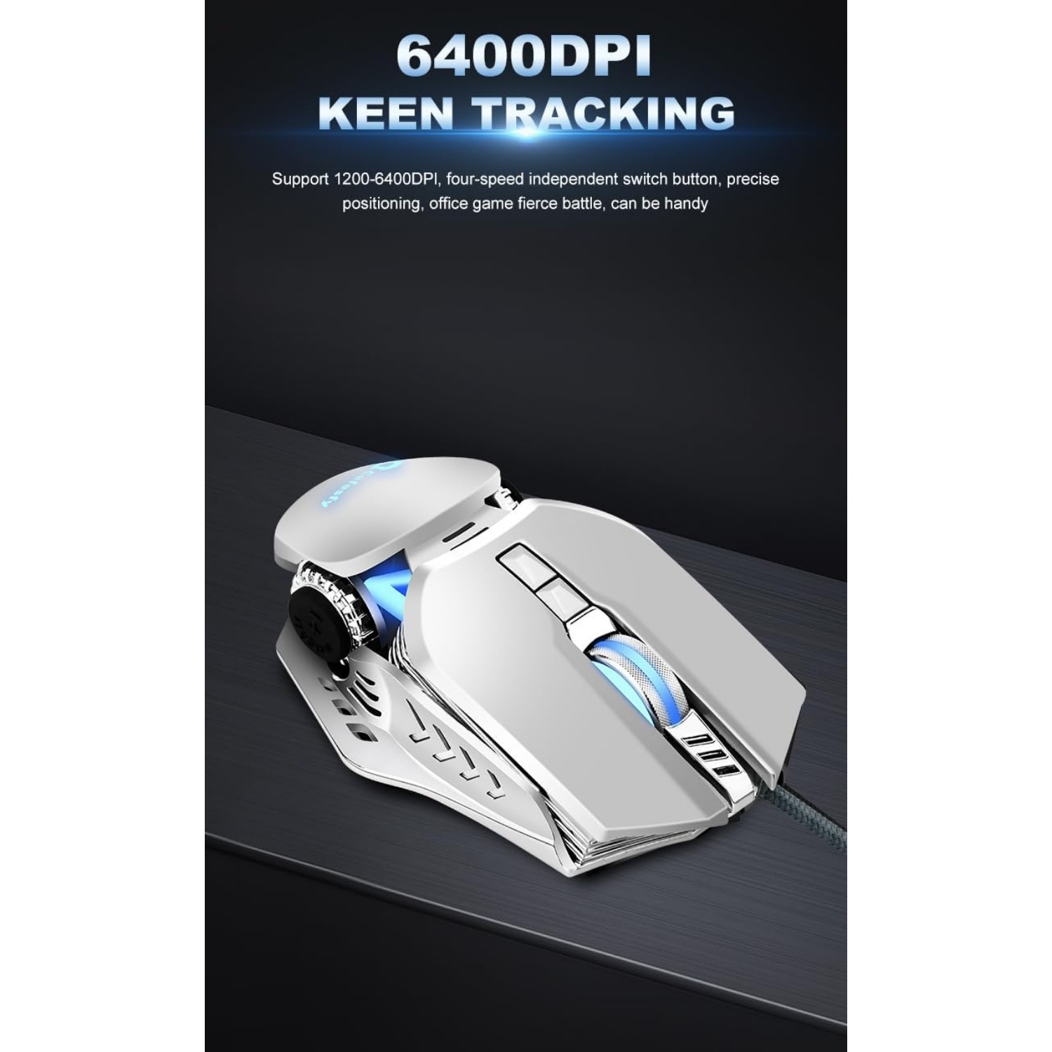 Rgb Wired Gaming Mouse - 6400 Dpi Optical Ergonomic Gamer Mouse With ...