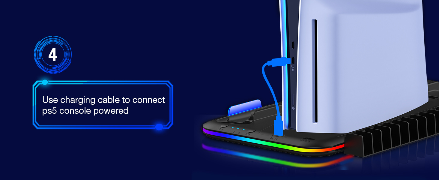 Ps5 Stand Cooling Station 2023 2020 black - Temu