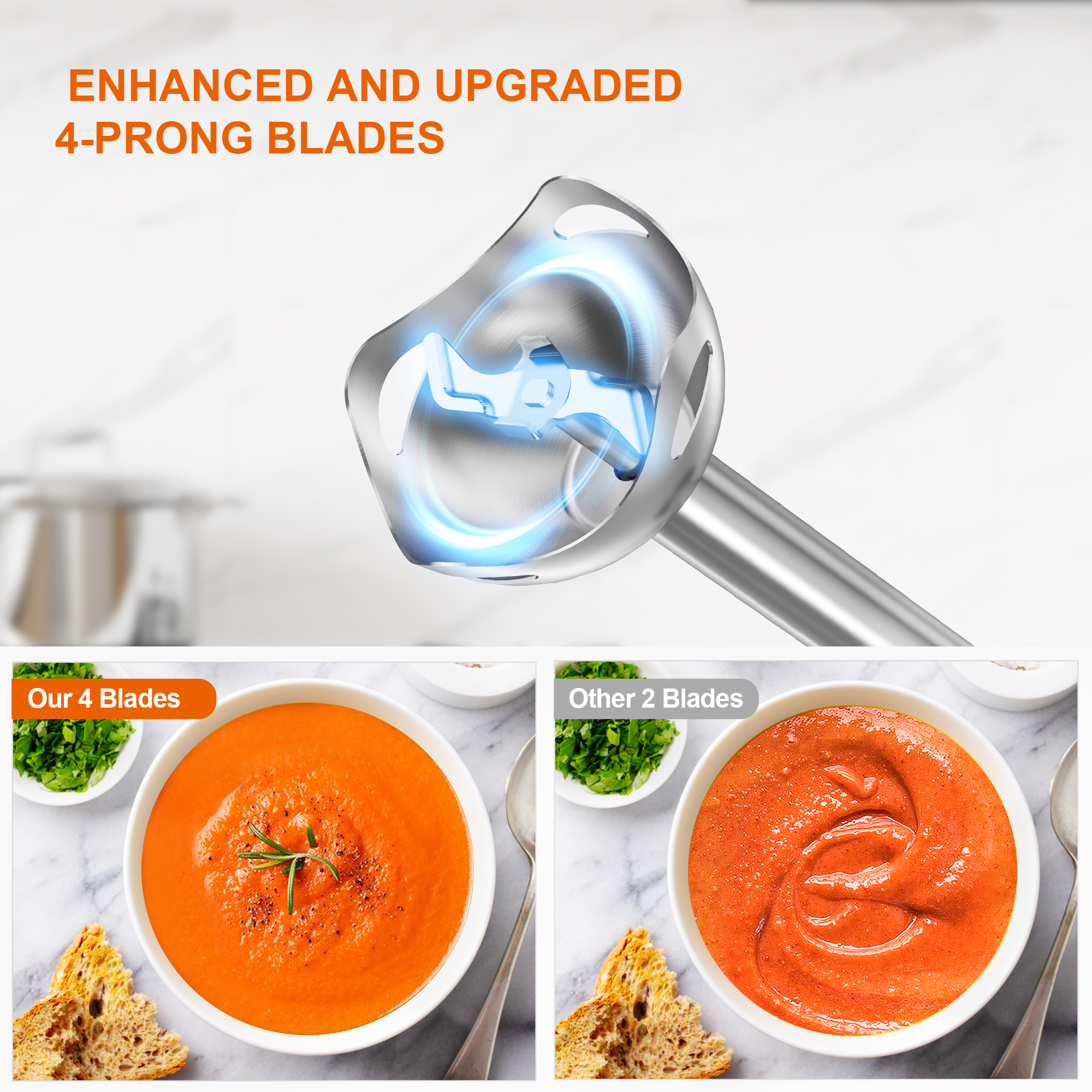 Electric Handheld Blender 12 speed Turbo Mode Stainless - Temu