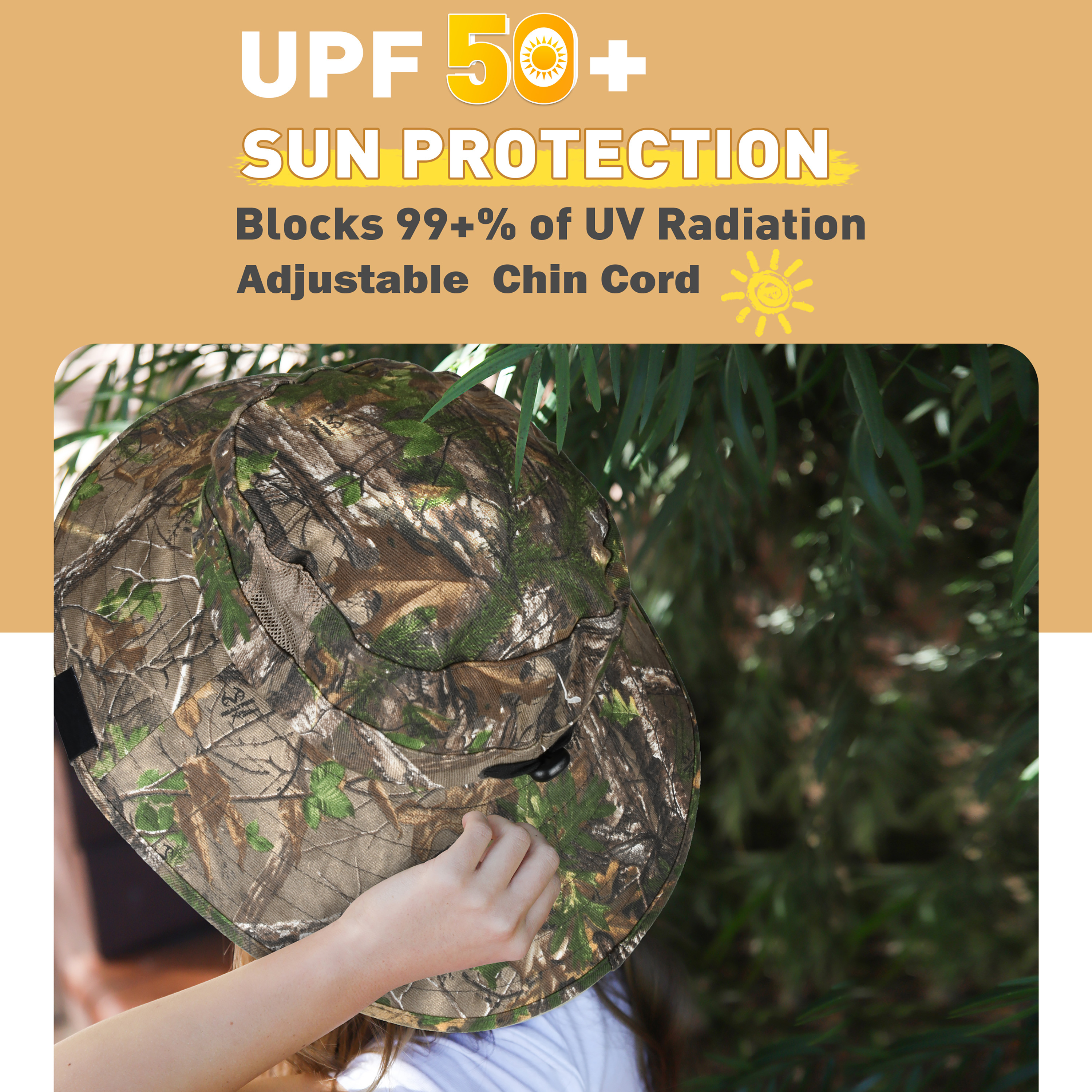 Camo Hat Men Women Wide Brim Camouflage Upf50 Sun Protection - Temu