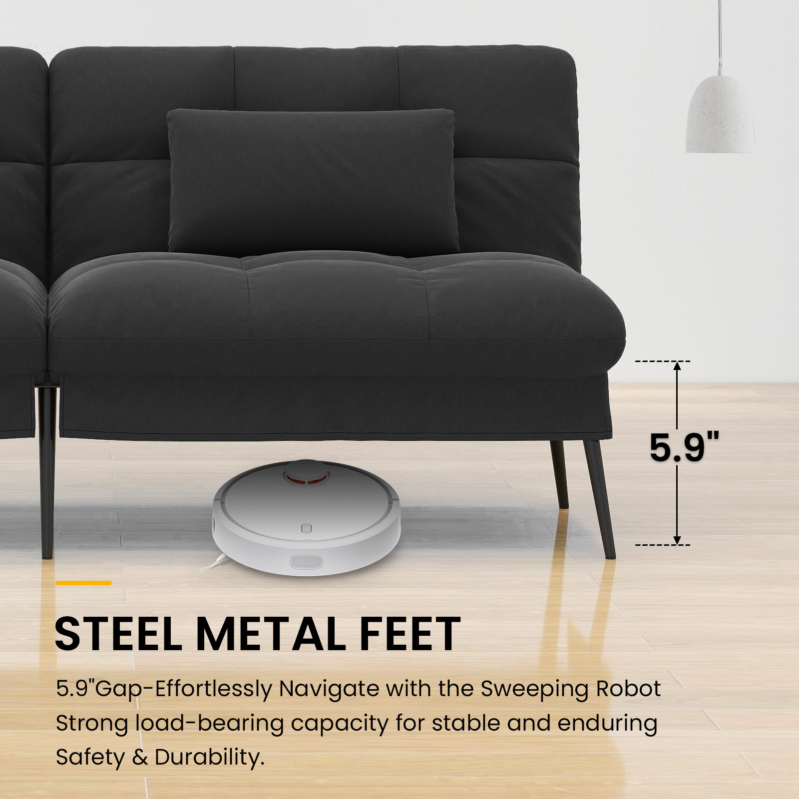 convertible adjustable sofa bed fabric futon sofa - Temu