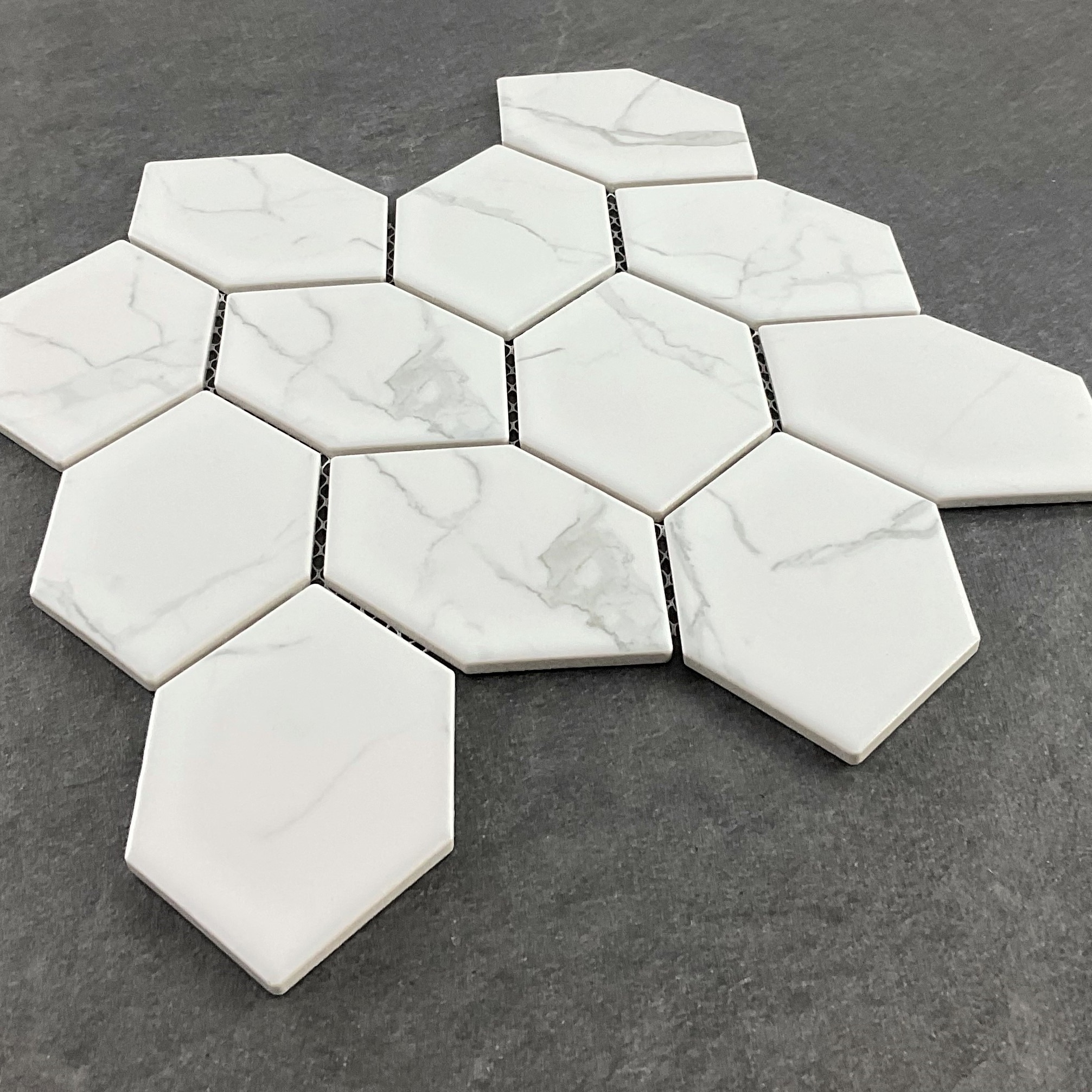 Porcelain Hexagon Mosaic Tile / Floor Tile / Wall Tile / - Temu