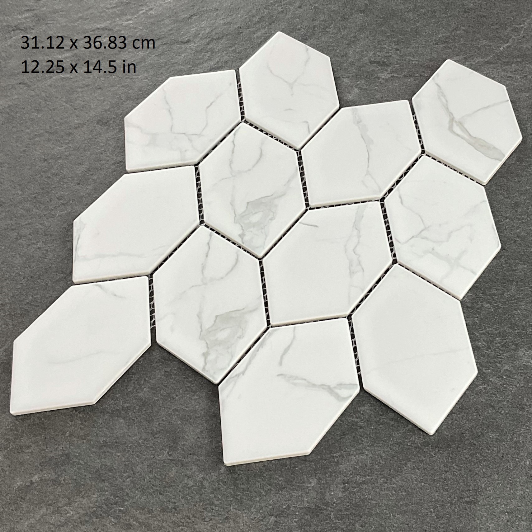 Porcelain Hexagon Mosaic Tile / Floor Tile / Wall Tile / - Temu