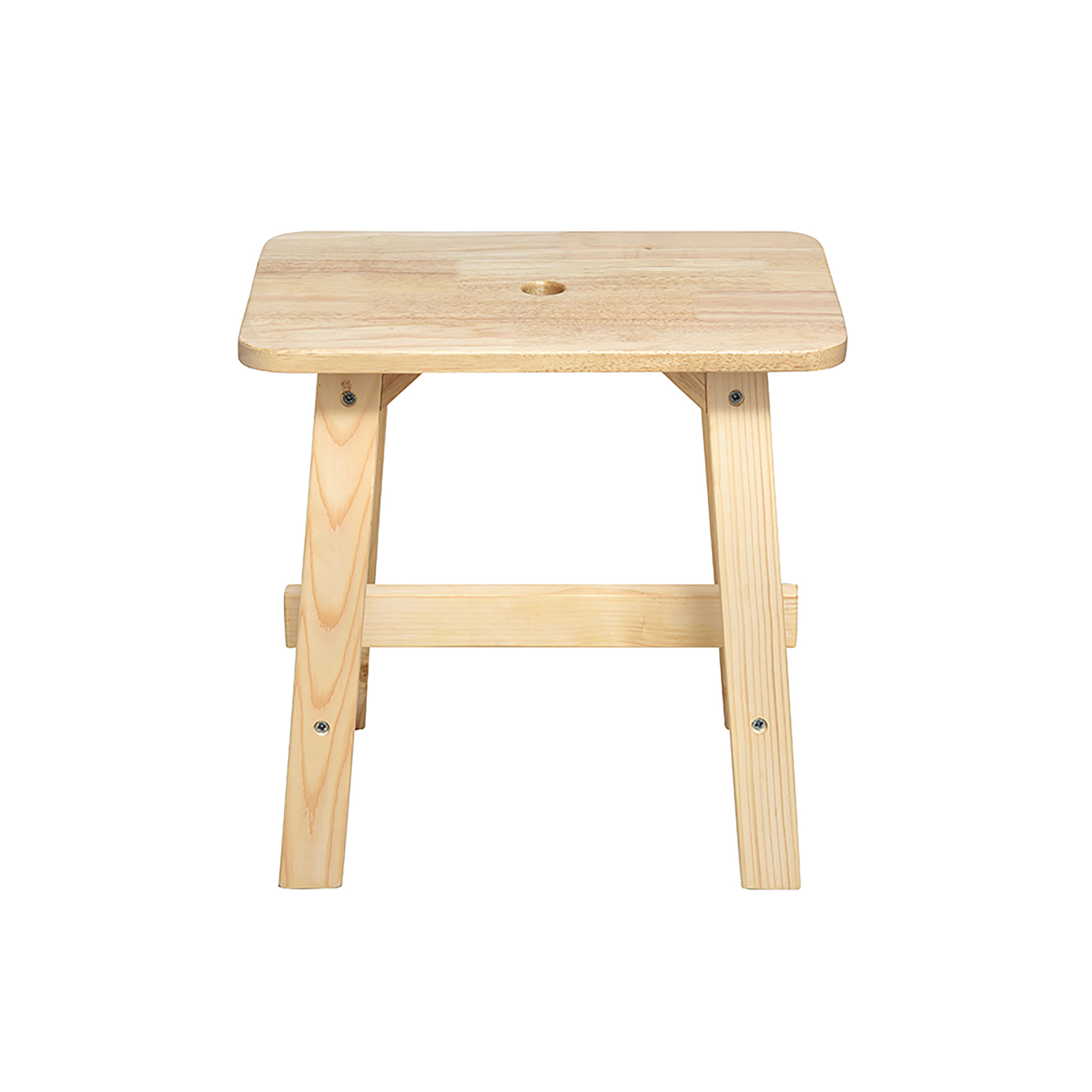 Wooden Stool Solid Acacia Wood Stool (round H / Rectangle - Temu