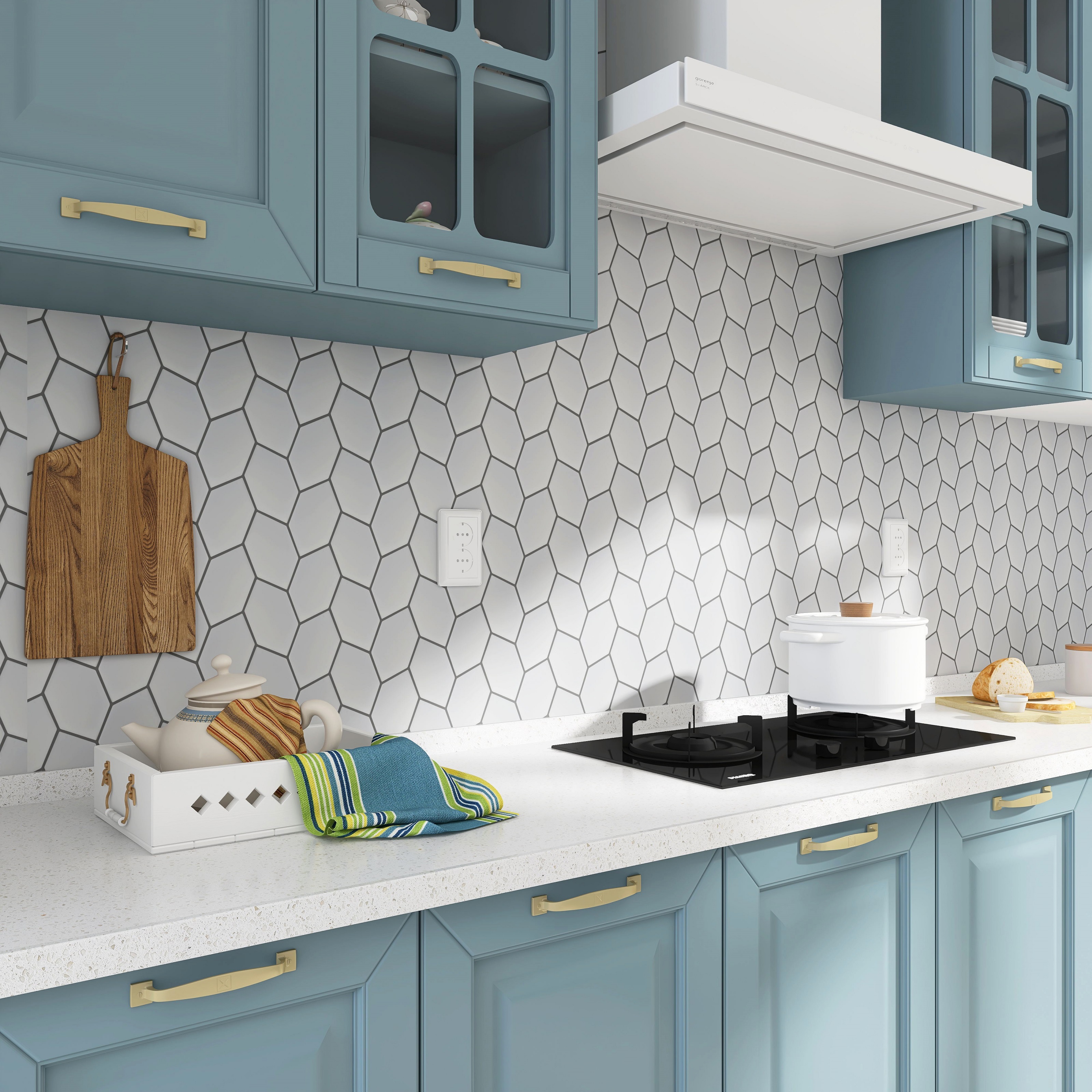 Porcelain Hexagon Mosaic Tile / Floor Tile / Wall Tile / - Temu