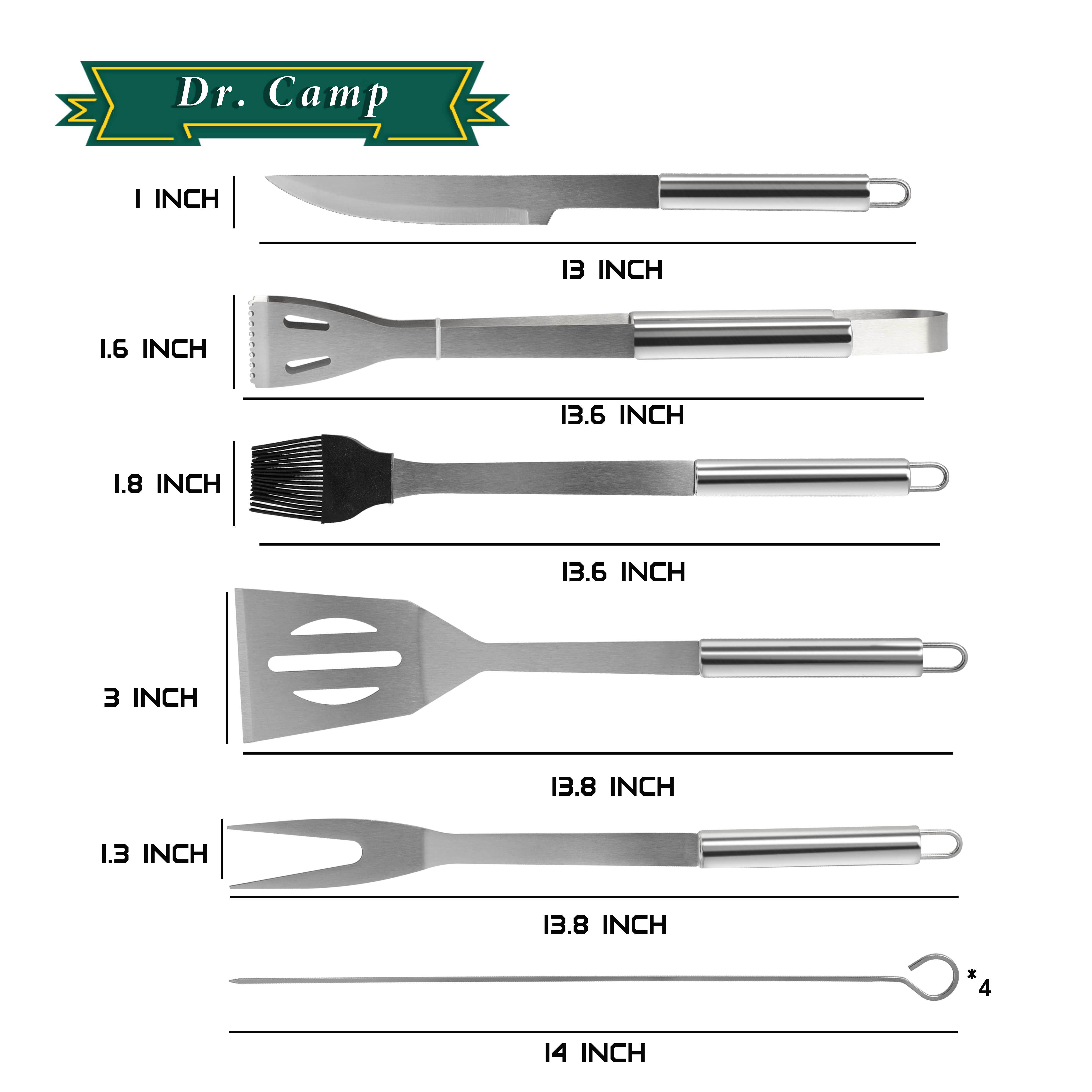 9 Pcs Grill Set Tools Stainless Steel Material Bbq Tool Set Grill ...