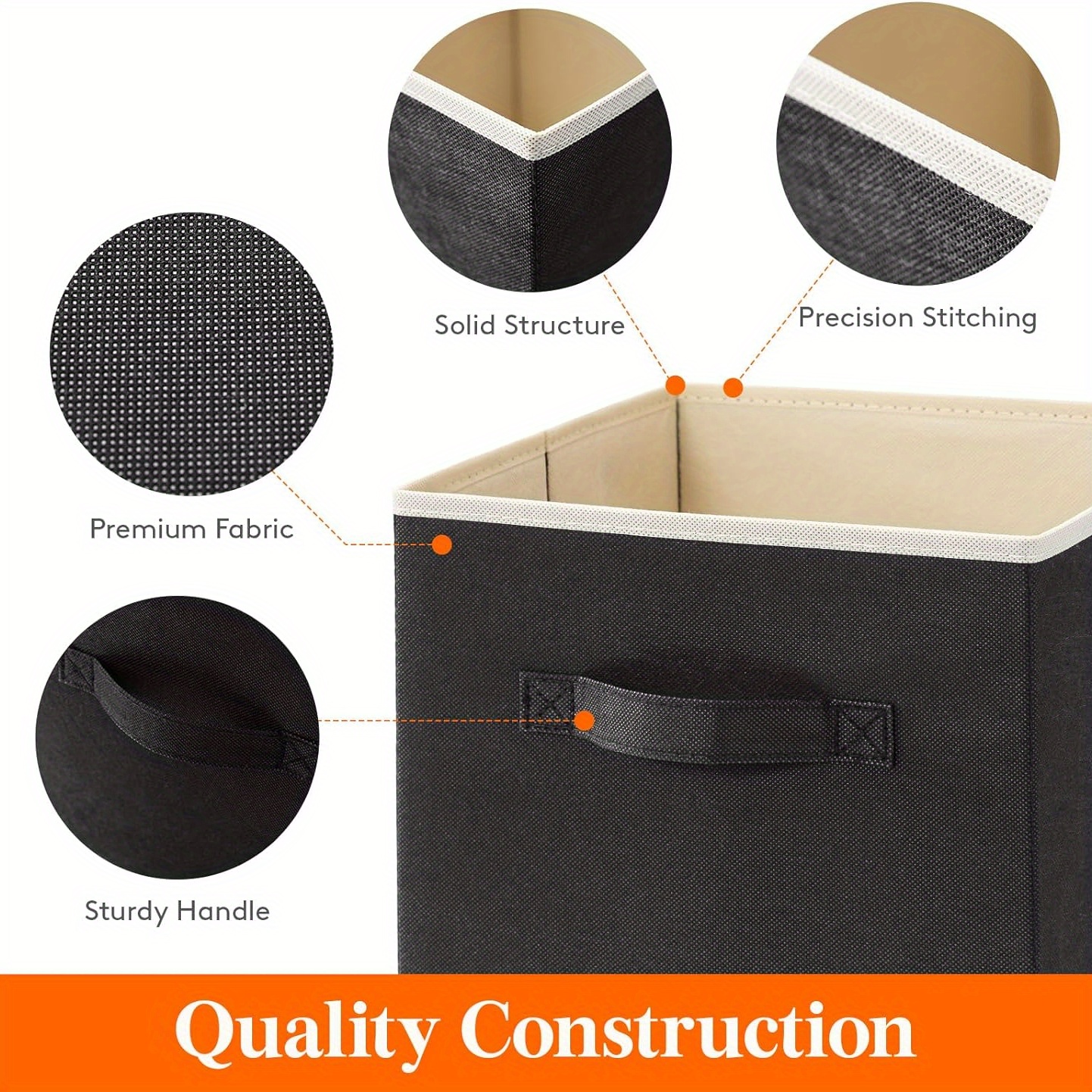 Cube Storage Bins Foldable Fabric Bins Multi color Organizer - Temu