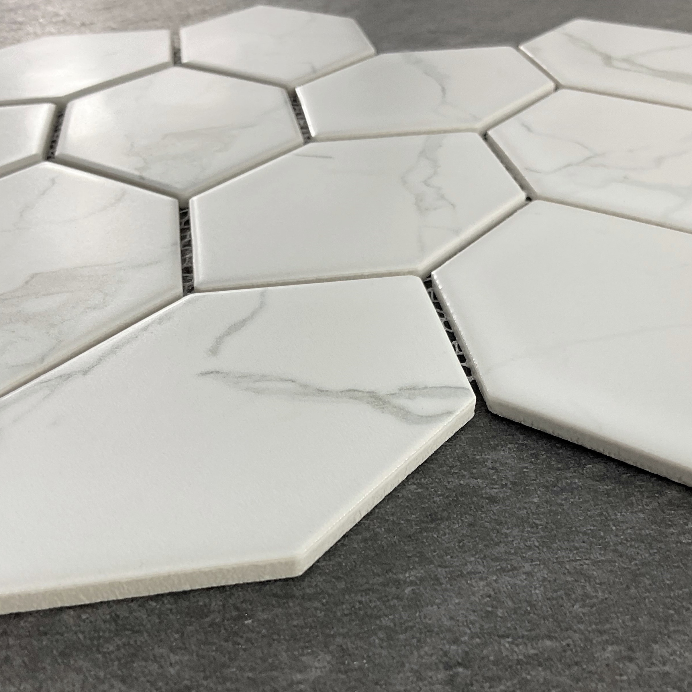 Porcelain Hexagon Mosaic Tile / Floor Tile / Wall Tile / - Temu