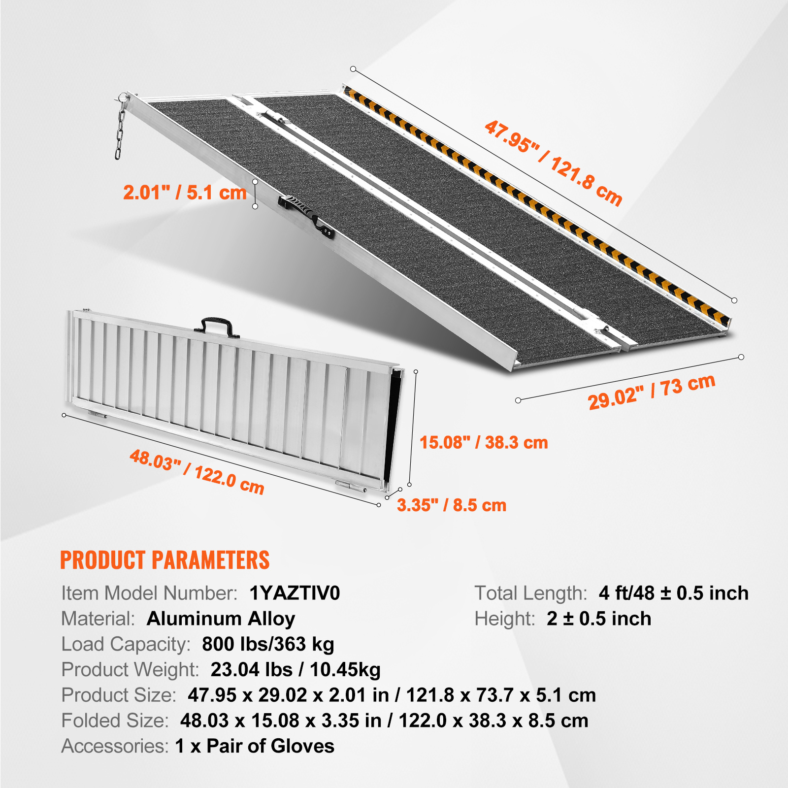 portable wheelchair ramp non slip aluminum folding - Temu