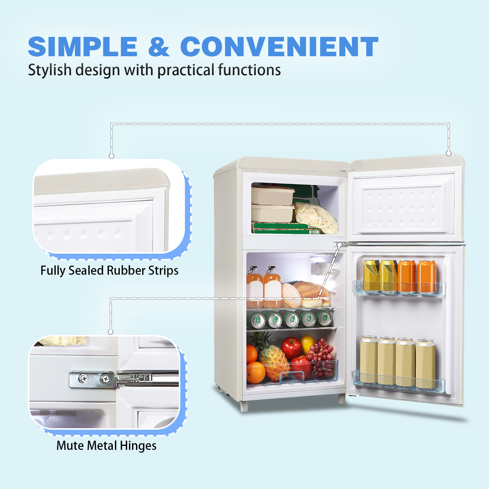 Mini Fridge Freezer 3.5 Cu.ft Freezer - Temu