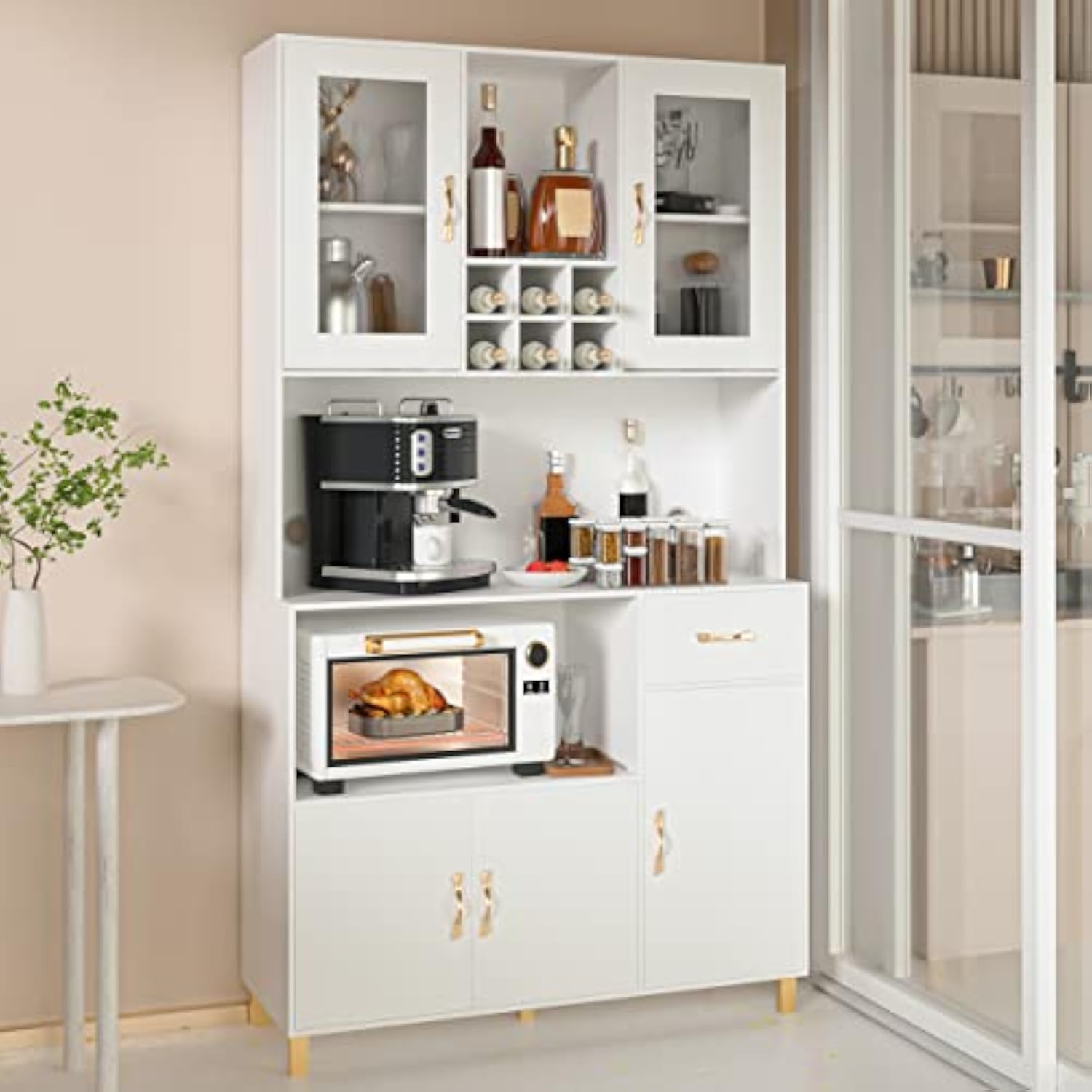 tallkitchen pantry storage cabinet freestanding kitchen Temu