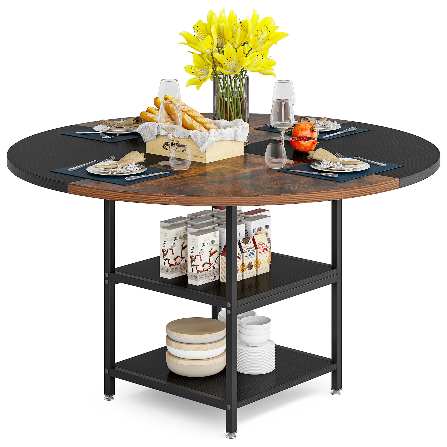 Dinner Tables Round Dining Table - Temu