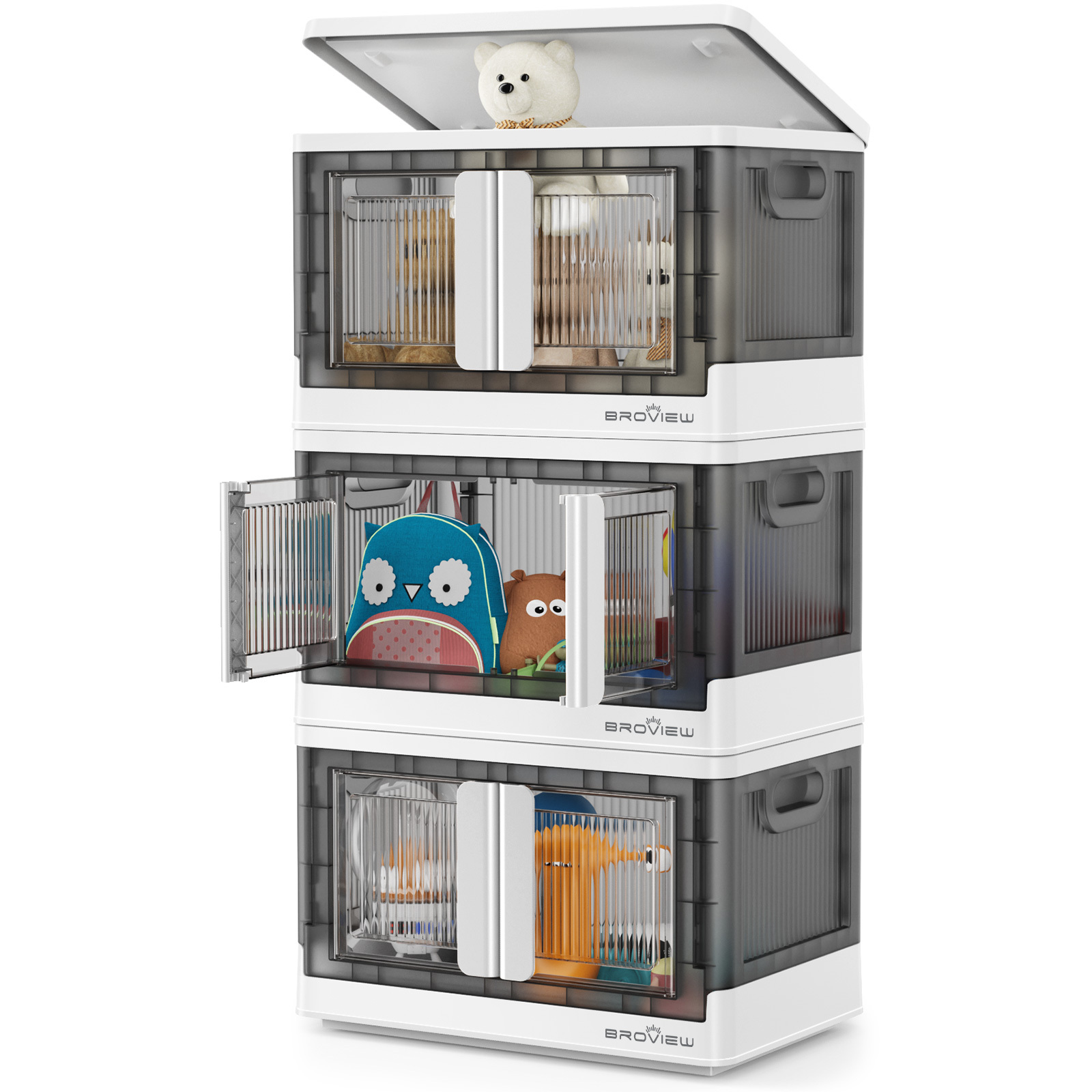 26gal/104qt Storage Bins With Lids, Stackable Closet Organizer And ...