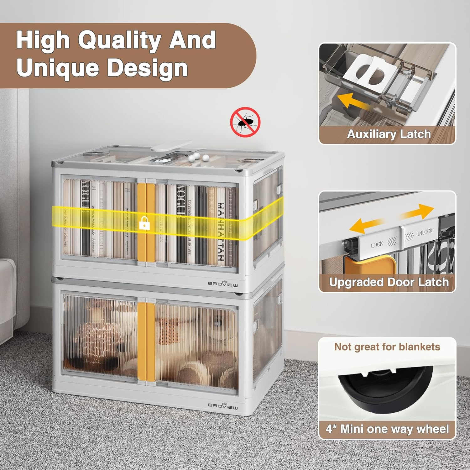 Plastic Storage Bins Lids 400qt/100gal Stackable Storage - Temu