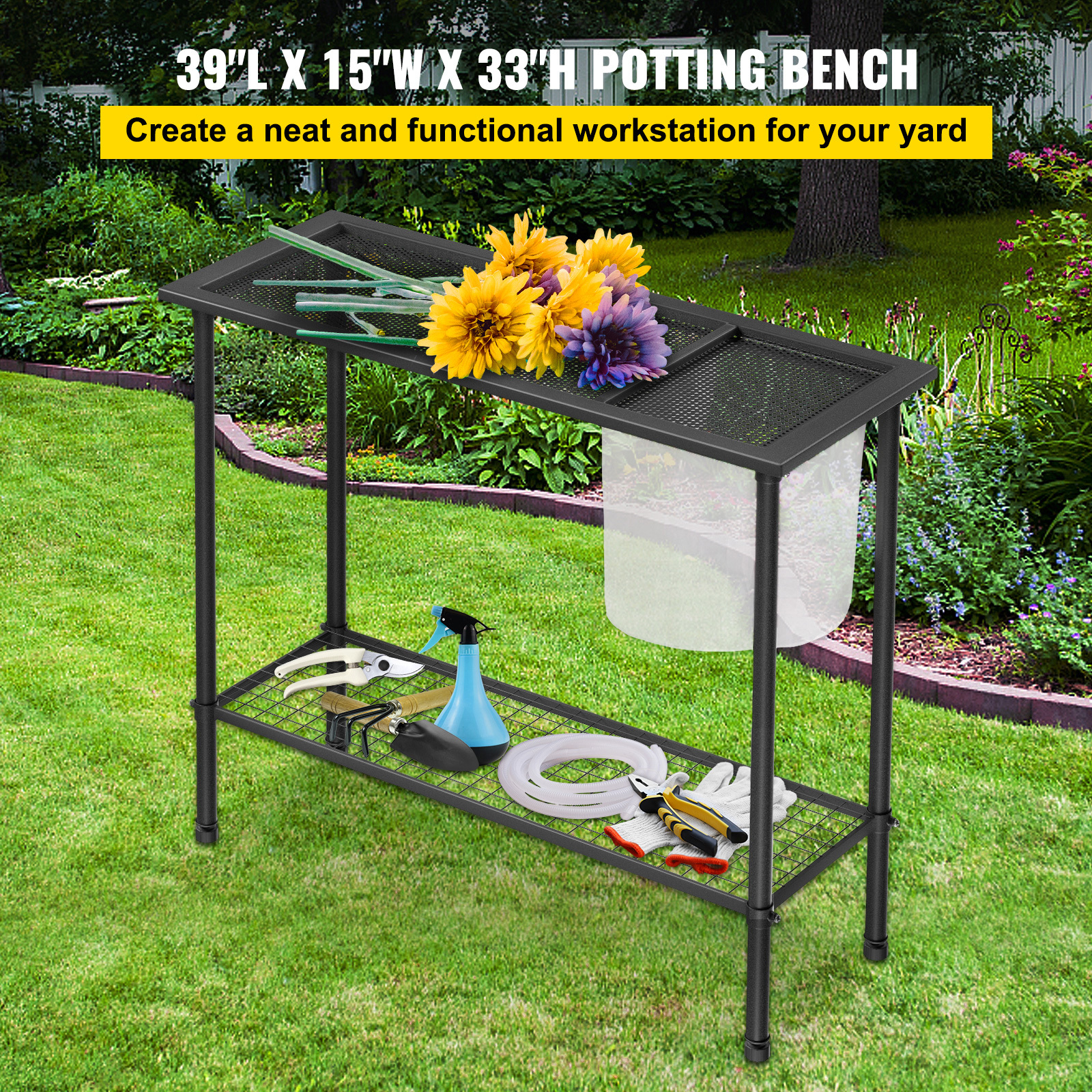 Potting Bench L X W X H Steel Outdoor Workstation - Temu