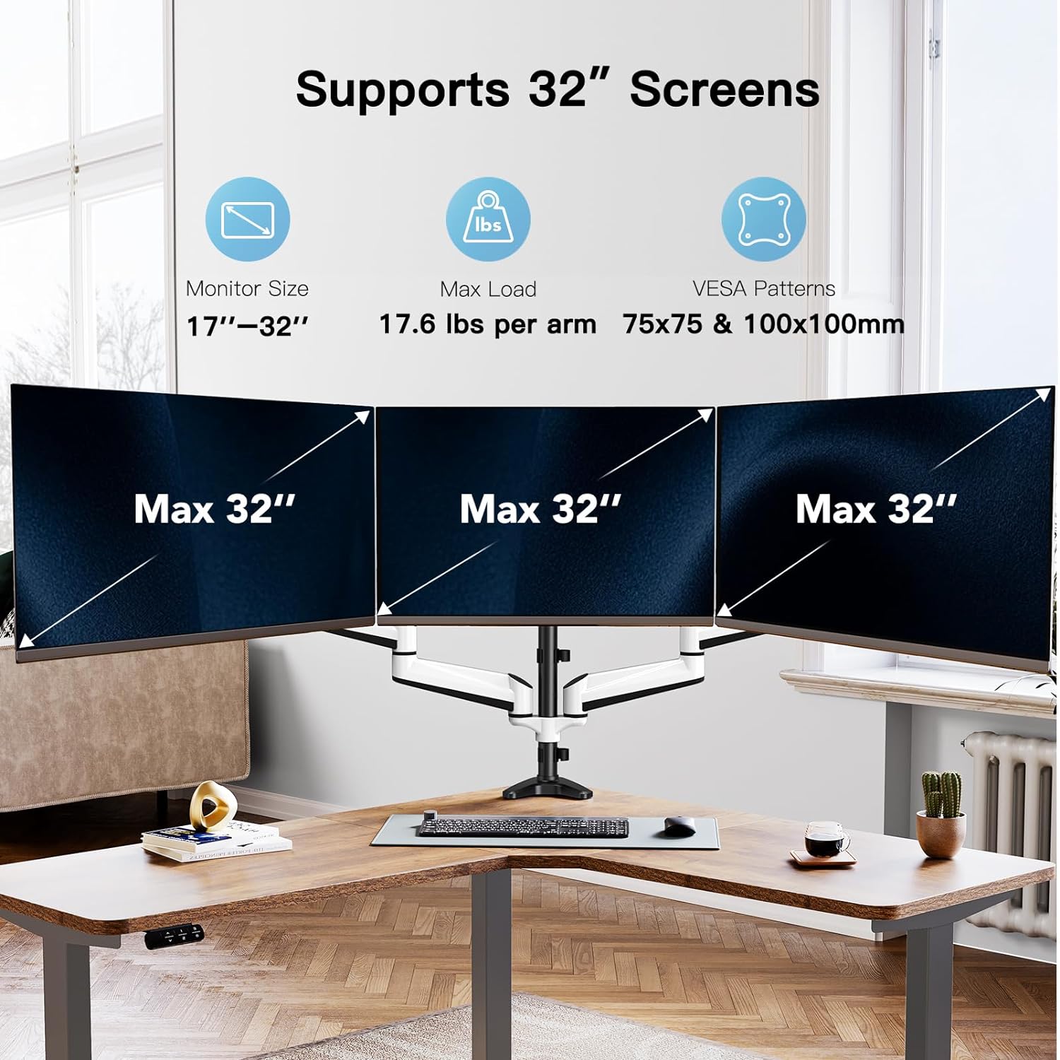 Triple Monitor Stand Articulating Gas Spring - Temu