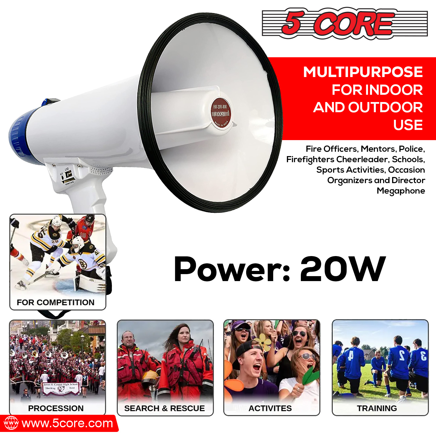 Speaker 20w Cheer 300 Meters Range Loudspeaker W Siren Recording ...