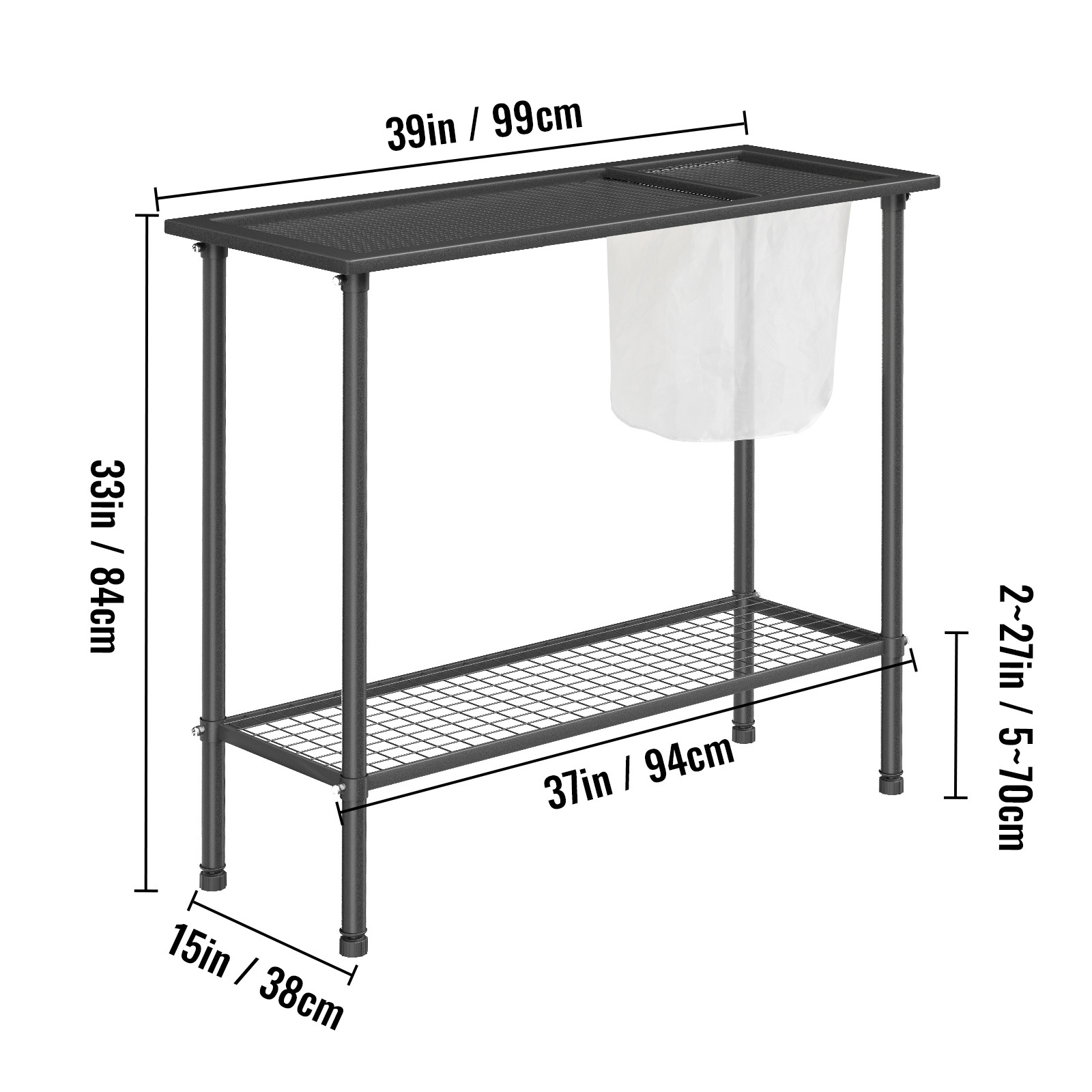 Potting Bench L X W X H Steel Outdoor Workstation - Temu