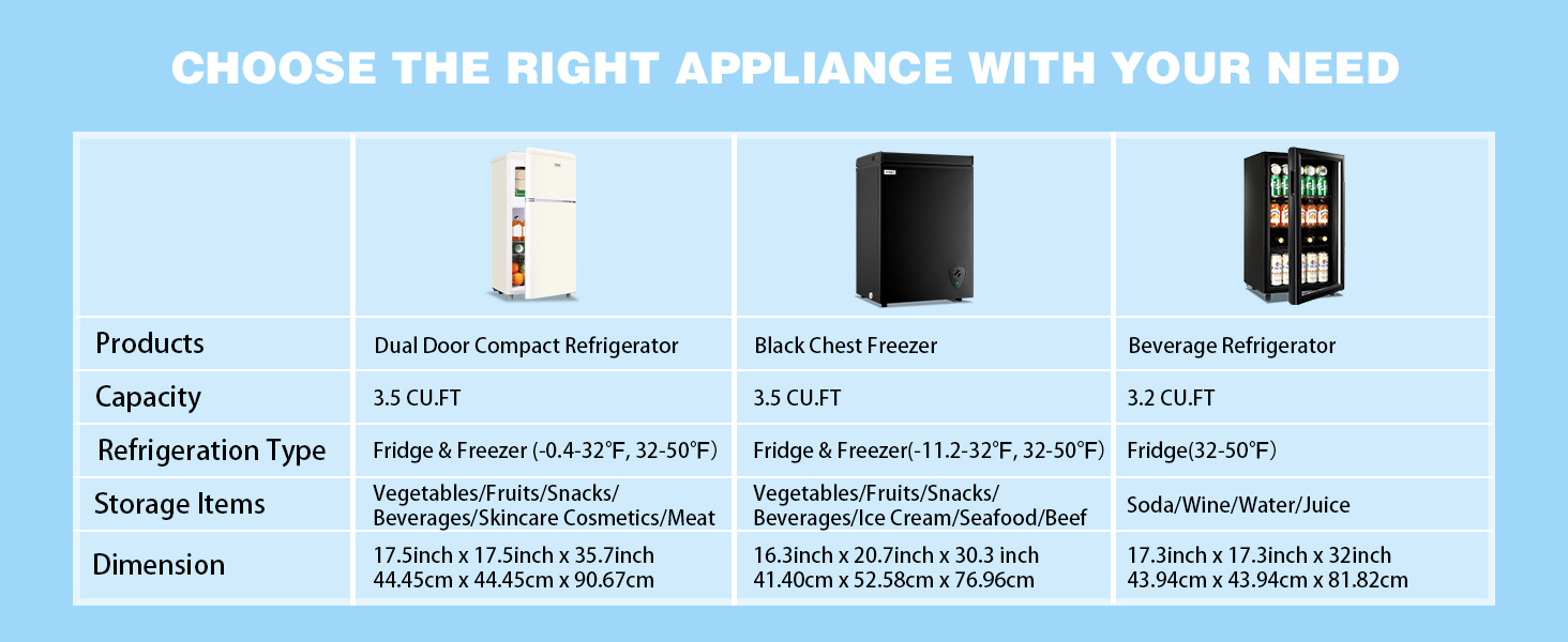 Mini Fridge Freezer 3.5 Cu.ft Freezer - Temu