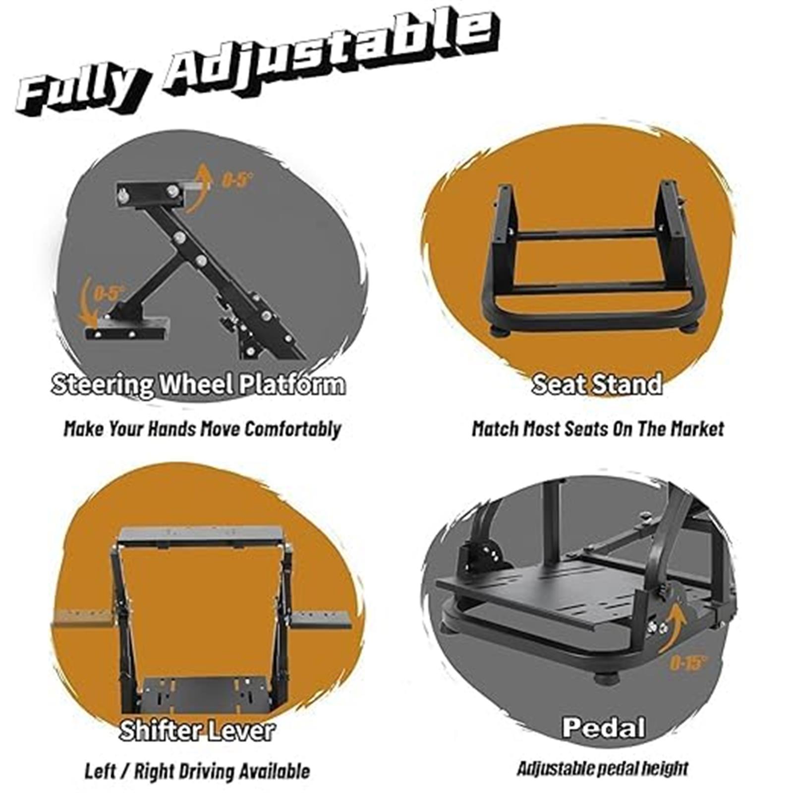 Racing Simulator Cockpit Steering Wheel Stand - Temu