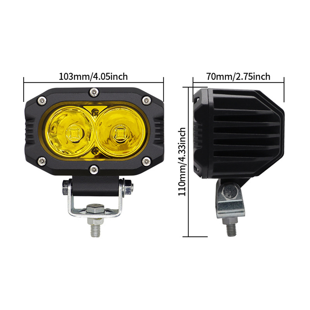 Yellow Led Road Work Lights Truck Tractor Atv - Temu
