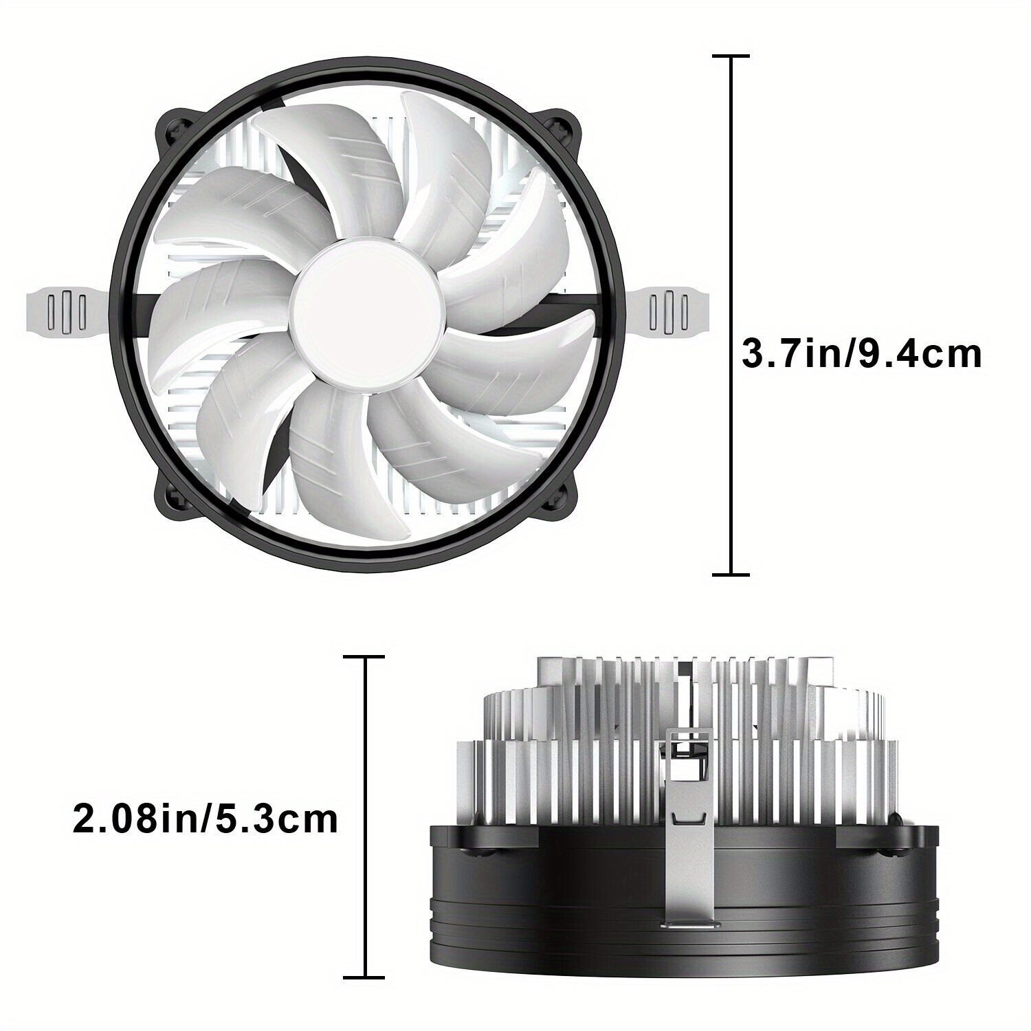 rainbow led cpu cooler 4 heatpipes socket - Temu