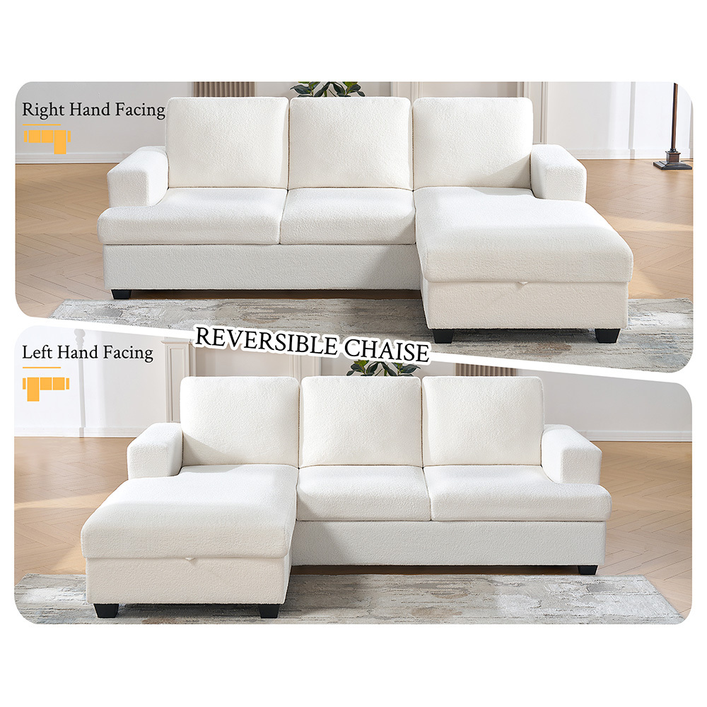 Reversible L Shape Convertible Sofa Storage Comfy Couch - Temu