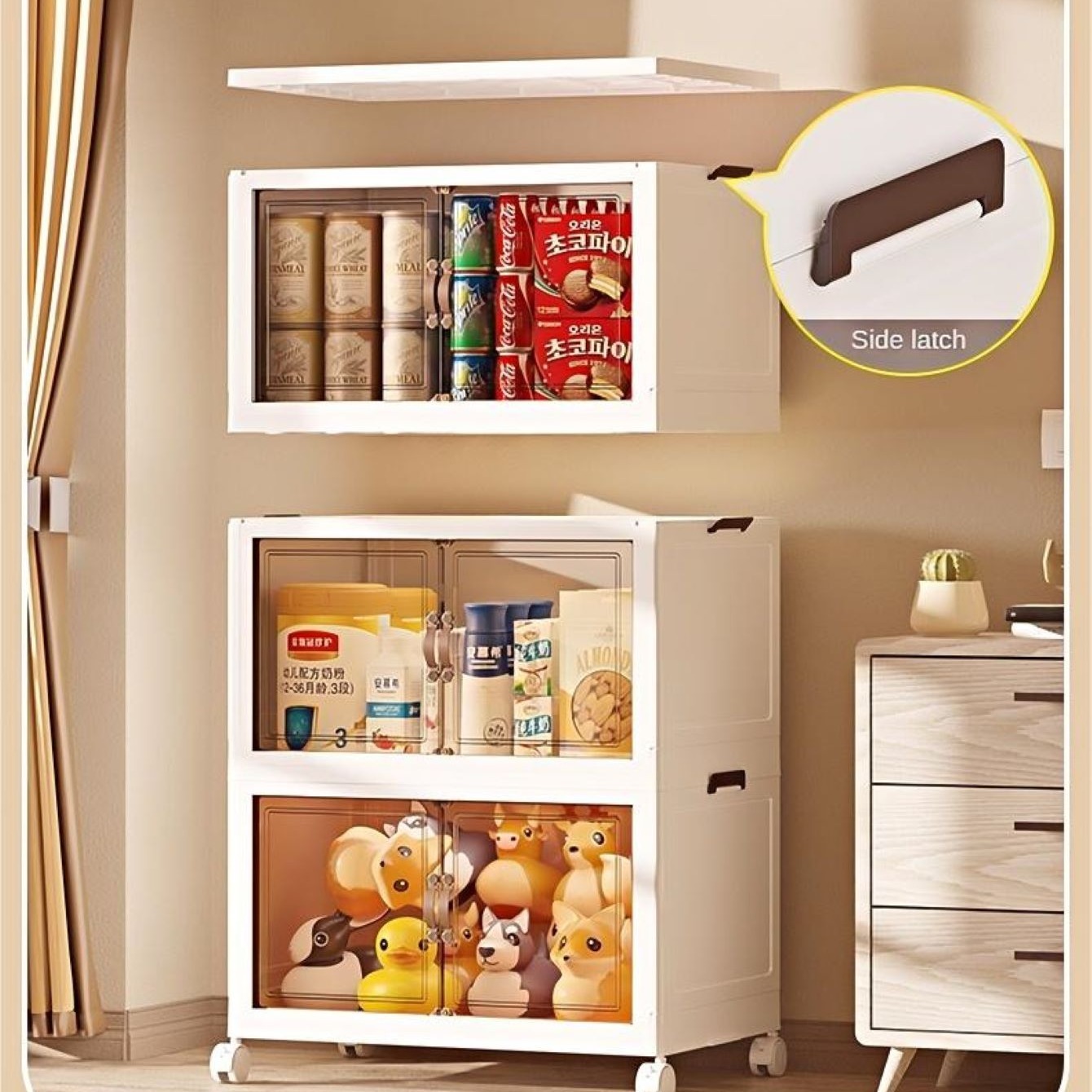 Stackable Storage Bins Lids Plastic Drawer Storage - Temu
